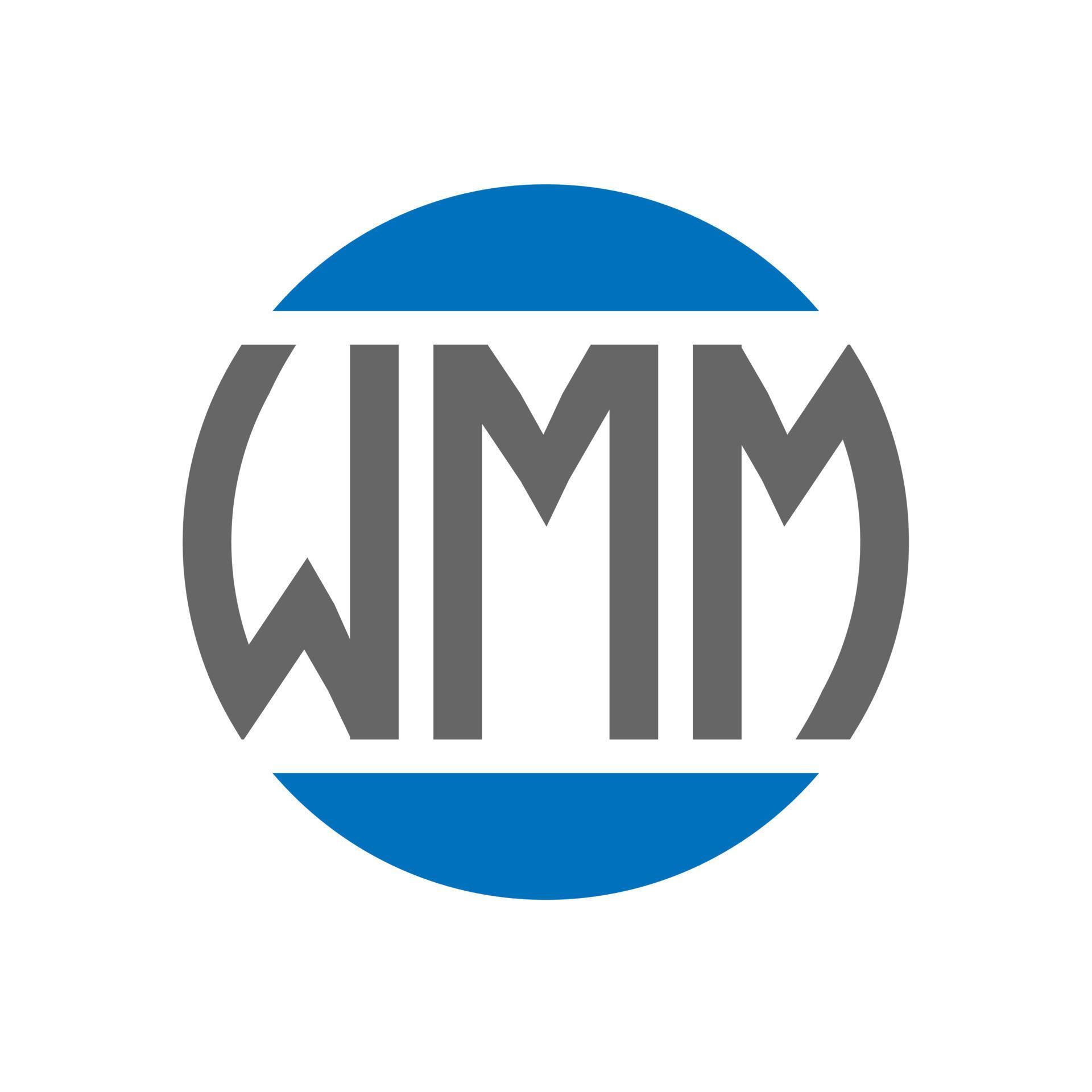 WMM letter logo design on white background. WMM creative initials ...