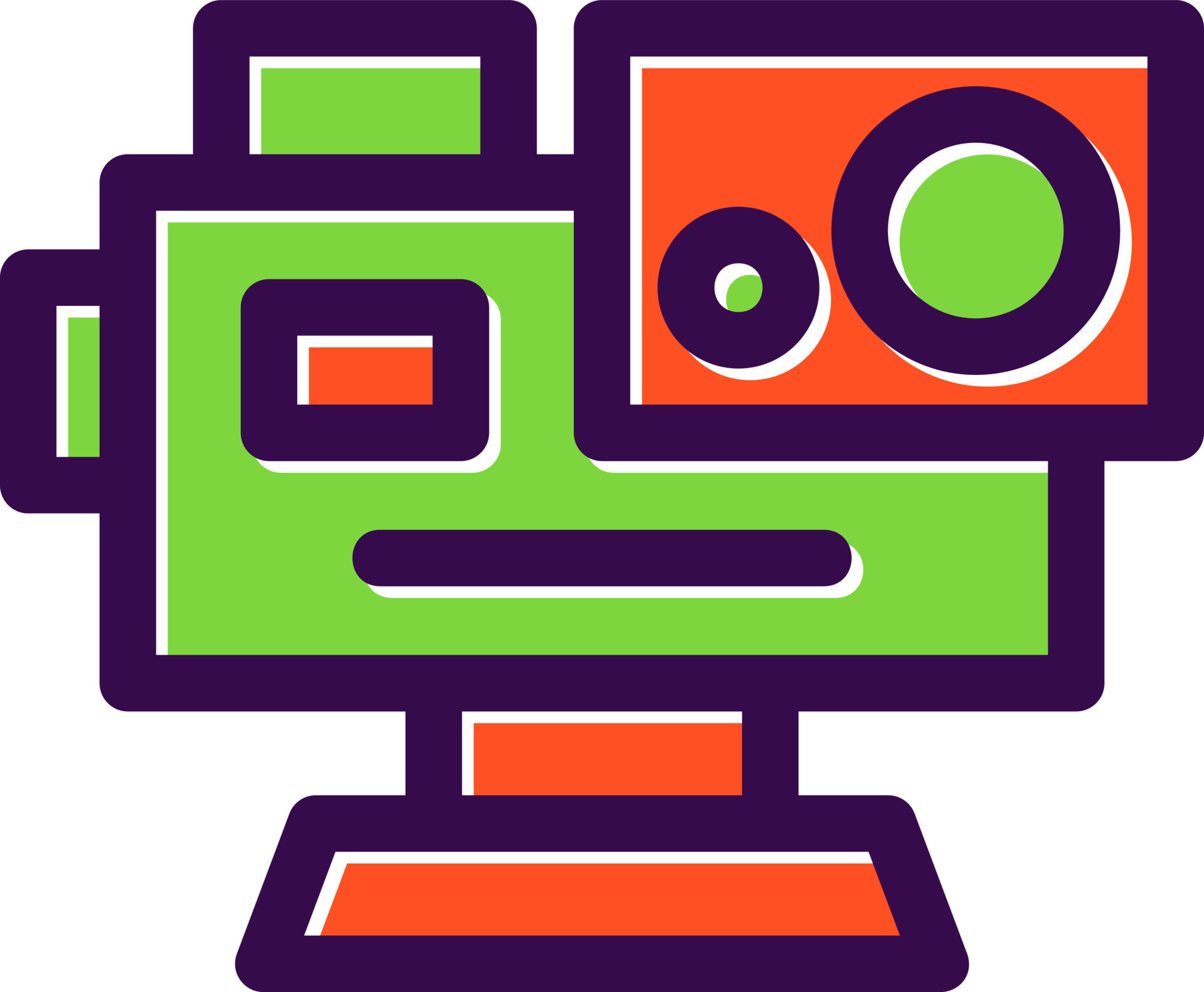 Action Camera Flat Icon 15835708 Vector Art at Vecteezy