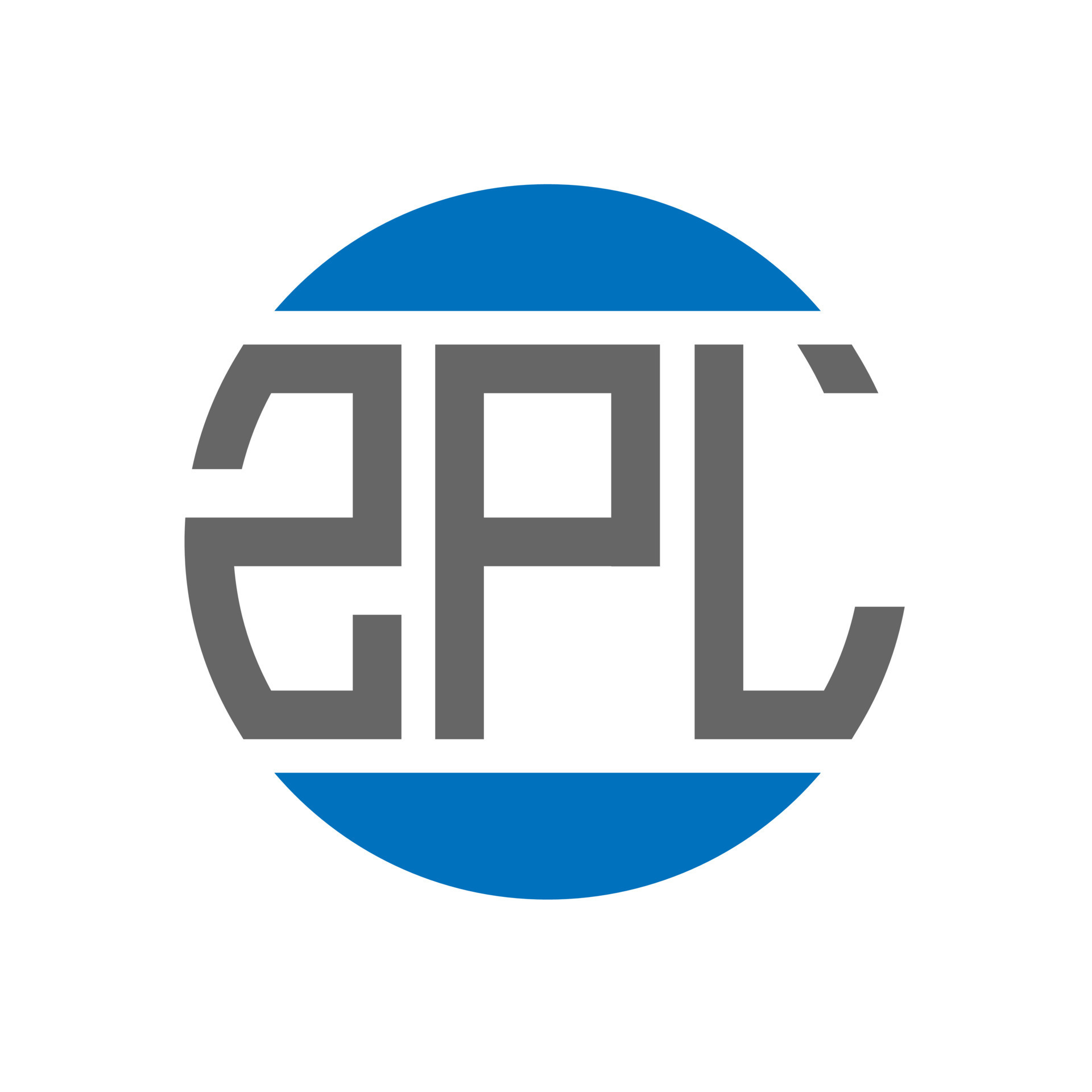 diseño de logotipo de letra zpl sobre fondo blanco. concepto de logotipo de círculo de iniciales ...