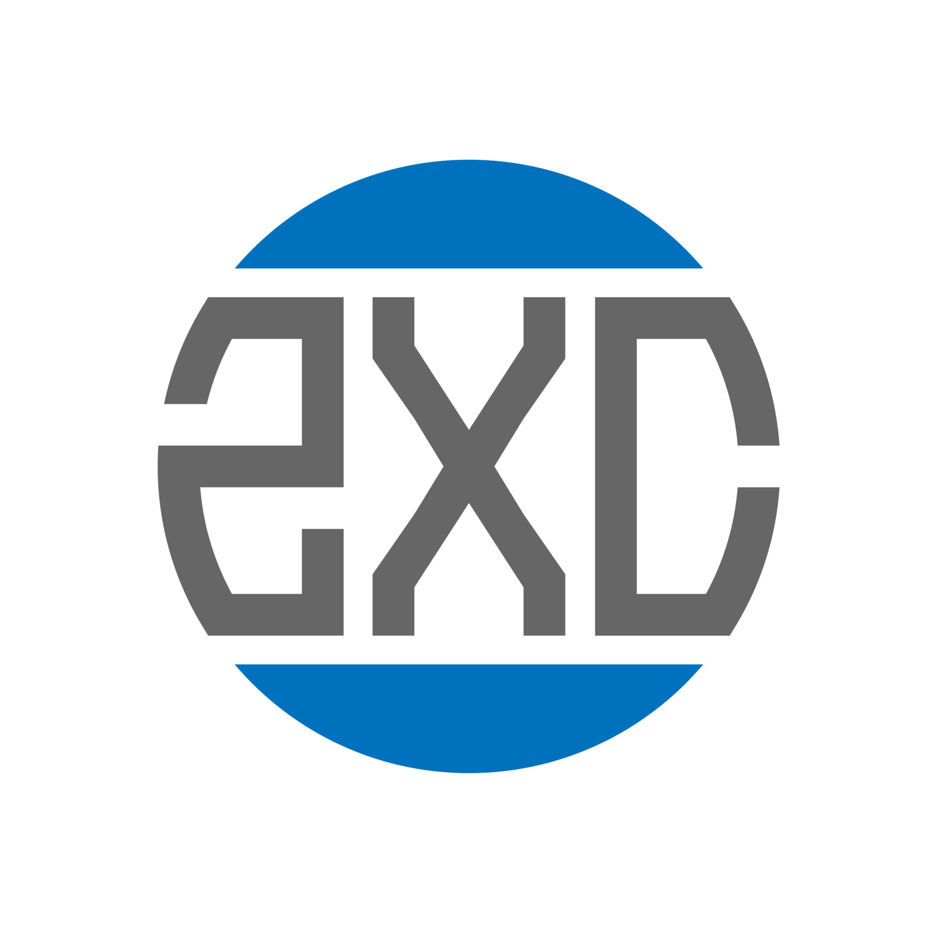diseño de logotipo de letra zxc sobre fondo blanco. concepto de logotipo de círculo de iniciales ...