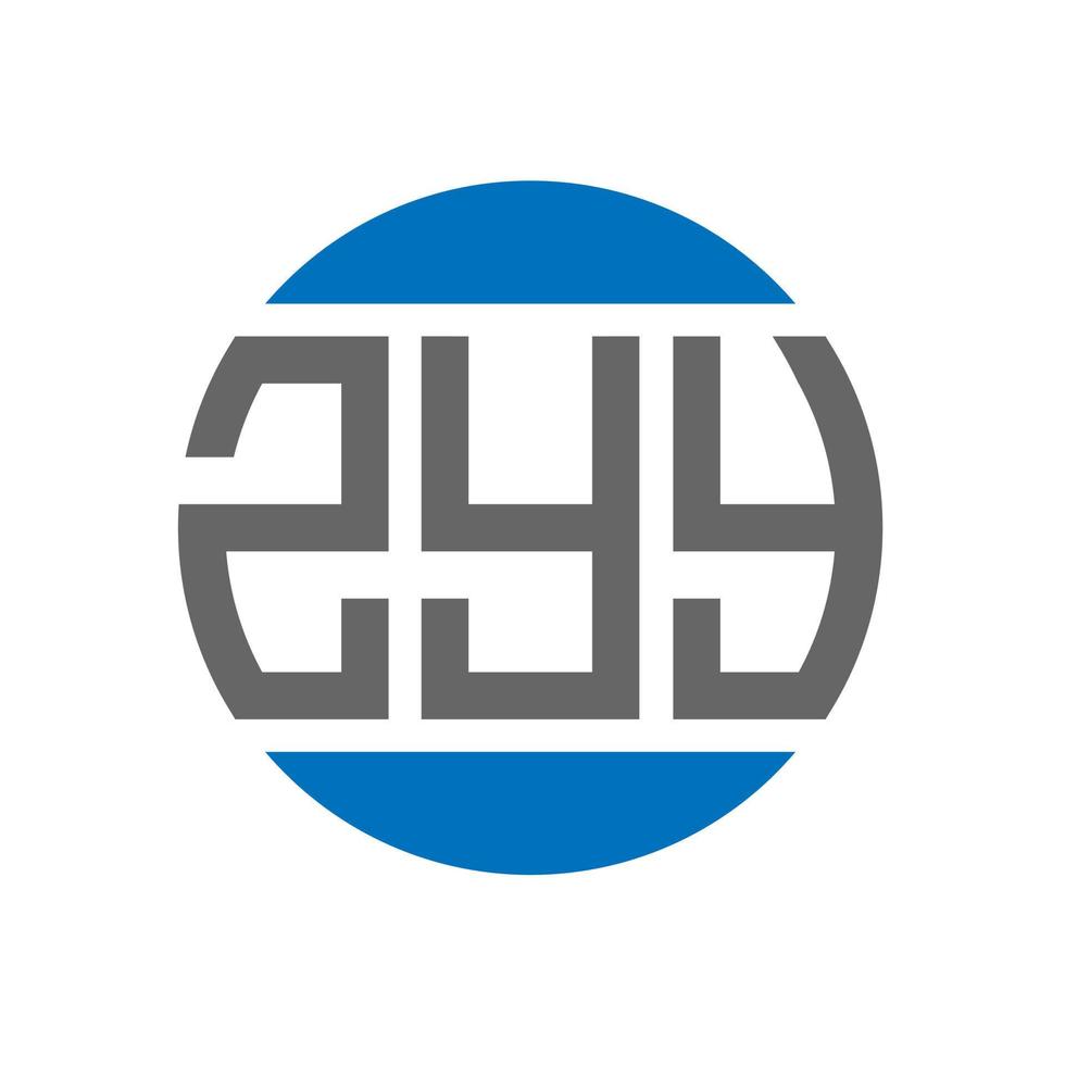 ZYY letter logo design on white background. ZYY creative initials circle logo concept. ZYY ...