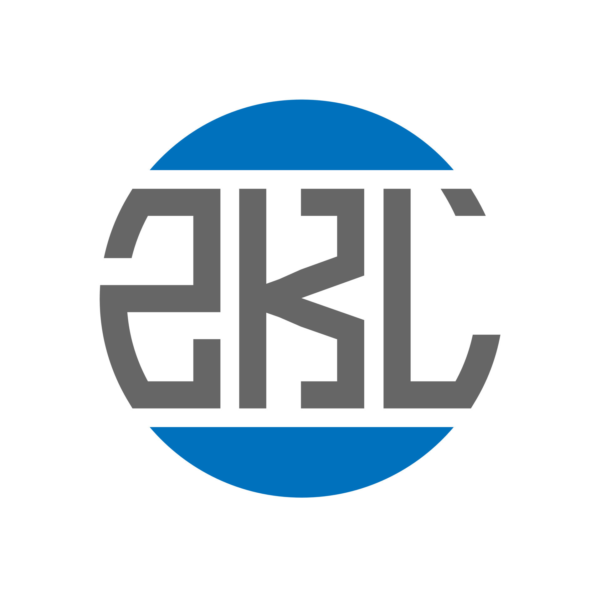 diseño de logotipo de letra zkl sobre fondo blanco. concepto de logotipo de círculo de iniciales ...