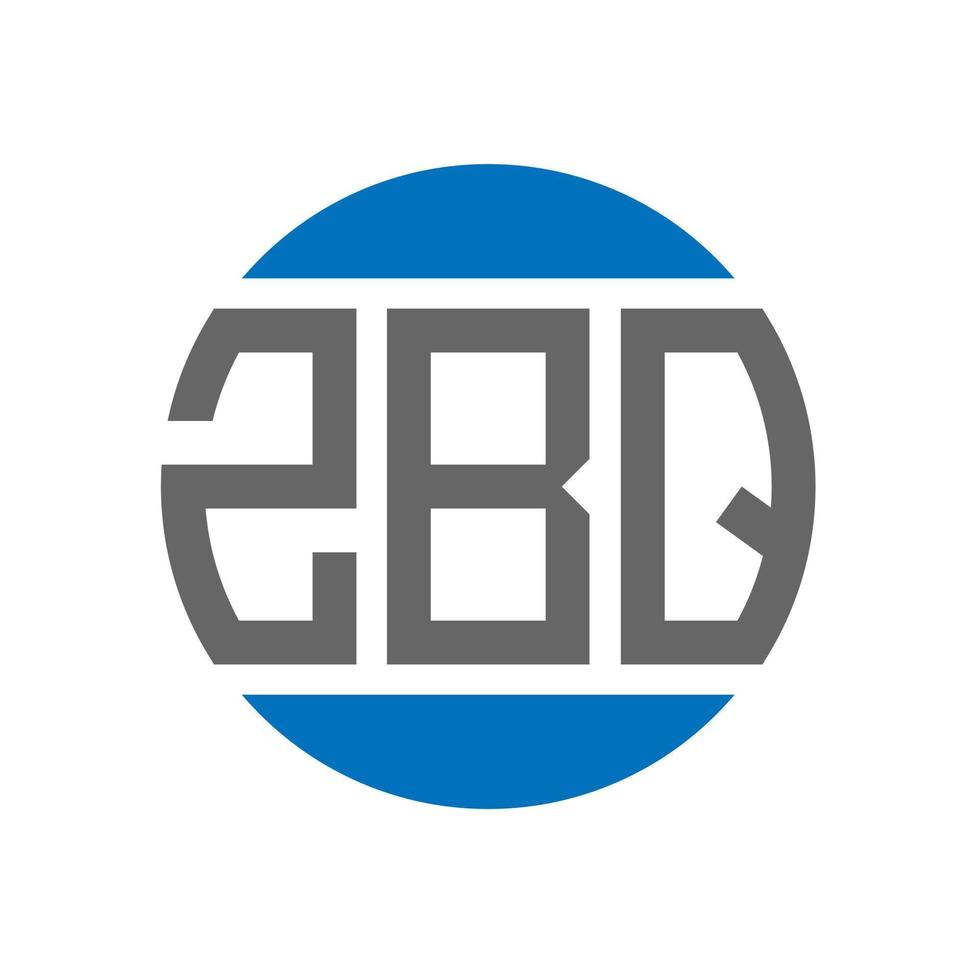 ZBQ letter logo design on white background. ZBQ creative initials circle logo concept. ZBQ ...