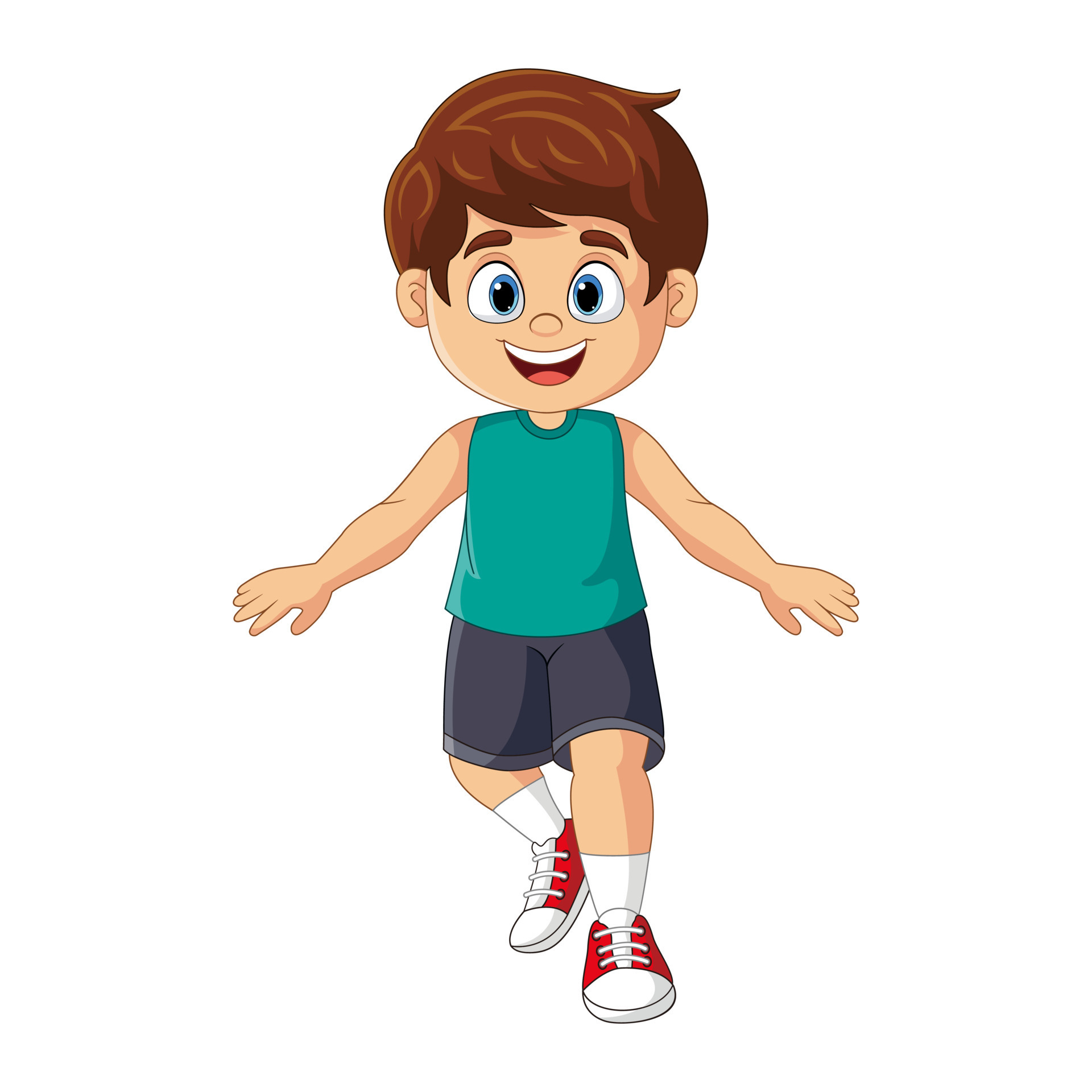 Running Cartoon Boy Running Cartoon Boy