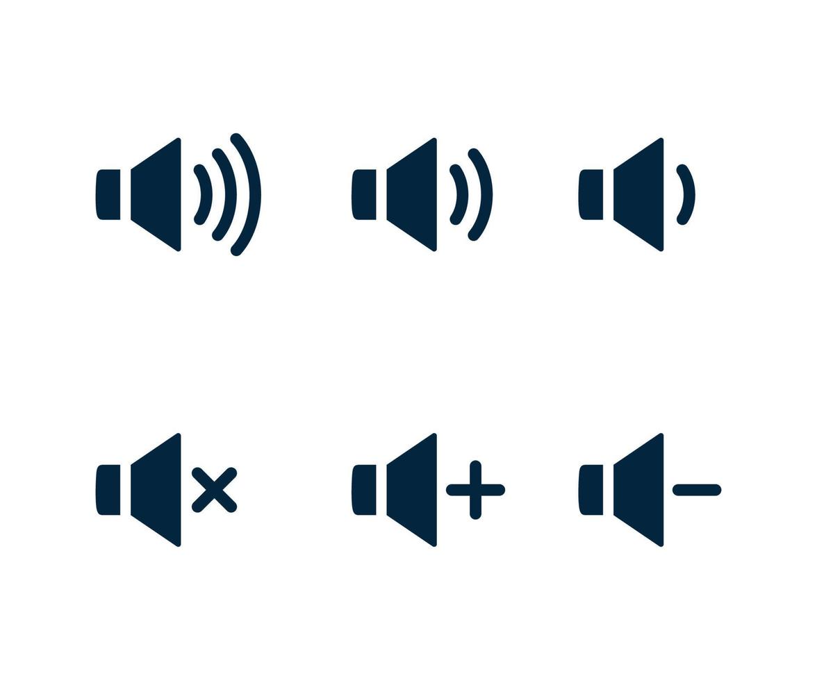 Speaker Icon Set Vector Sound Vector Icon Speaker Volume Icon