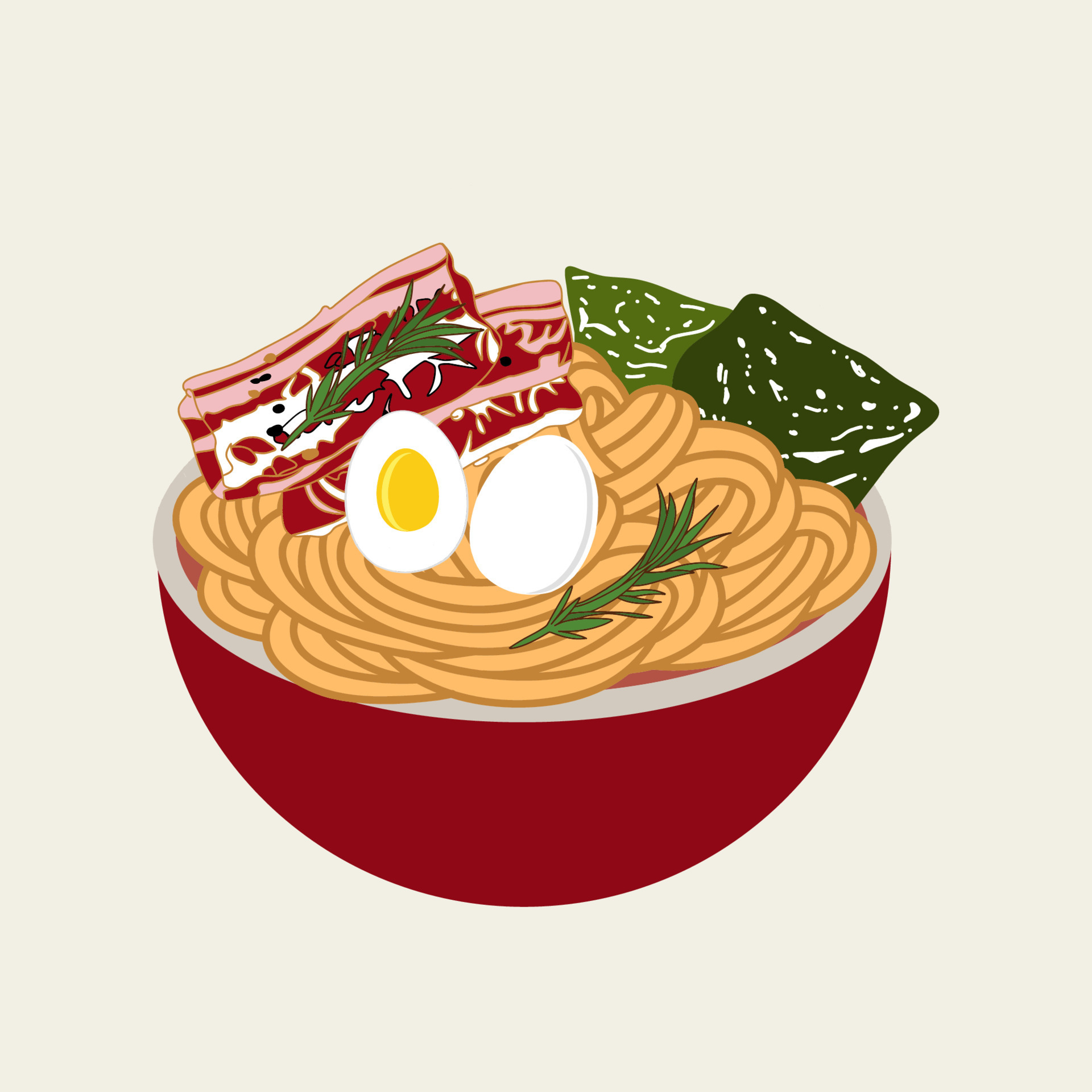 Ramen Vector Illustration Delicious Noodles The National Dish Of