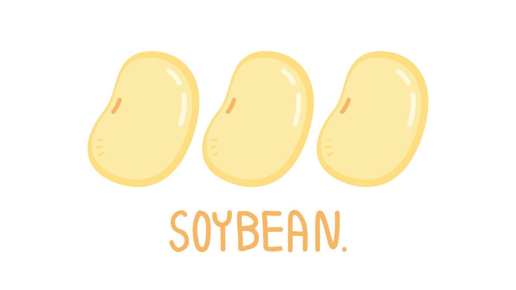 Soybean Cartoon Vector Soybean On White Background Free Space For Text 15846090 Vector Art At