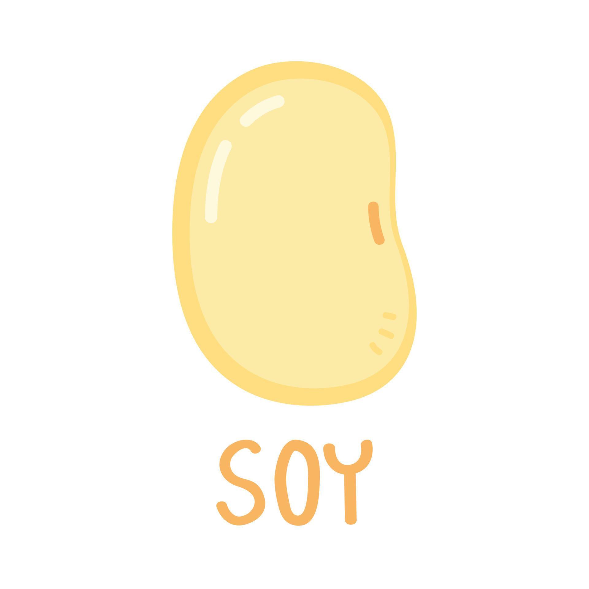 Soybean Cartoon Vector Soybean On White Background Free Space For Text 15846138 Vector Art At