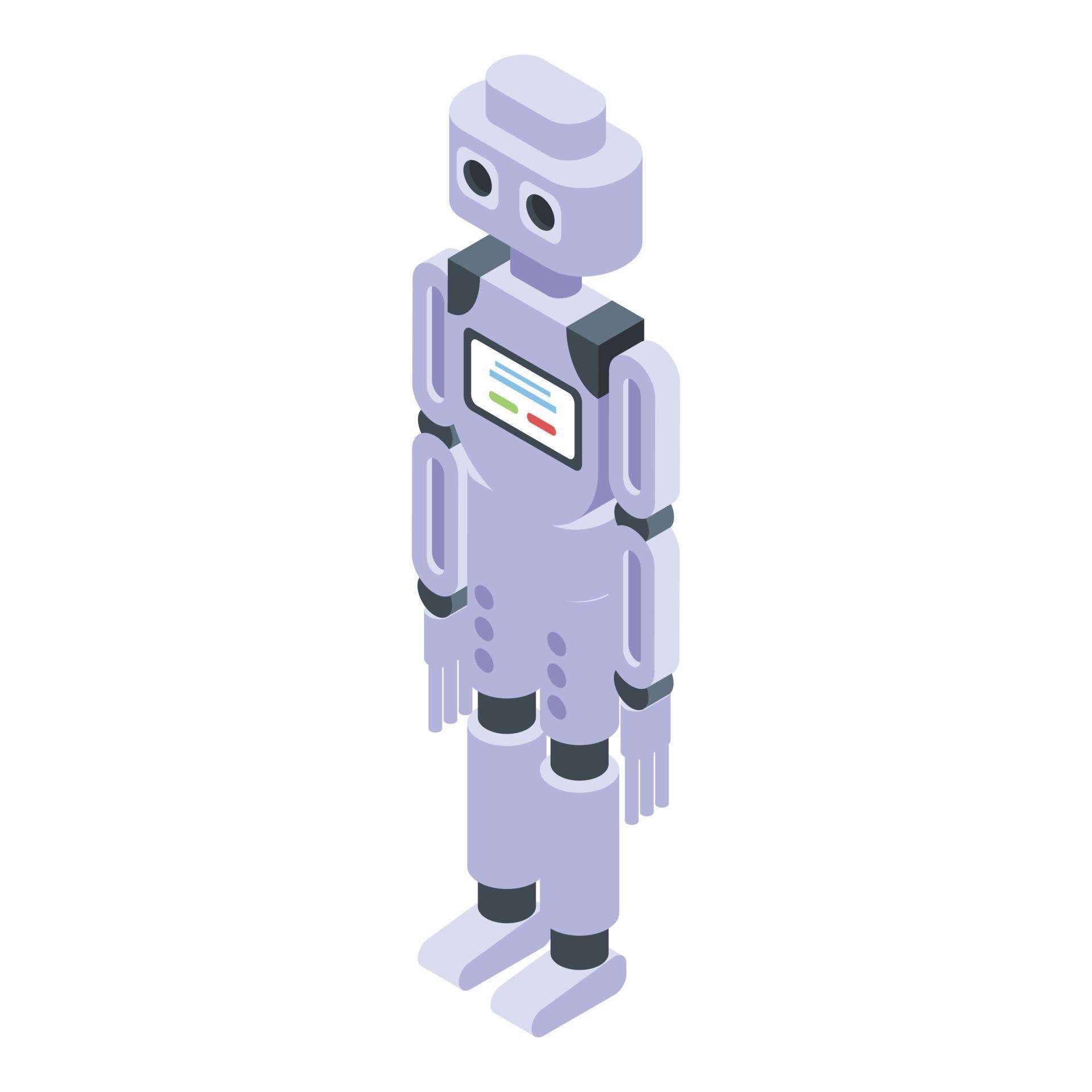 Artificial Robot Icon Isometric Style 15847517 Vector Art At Vecteezy