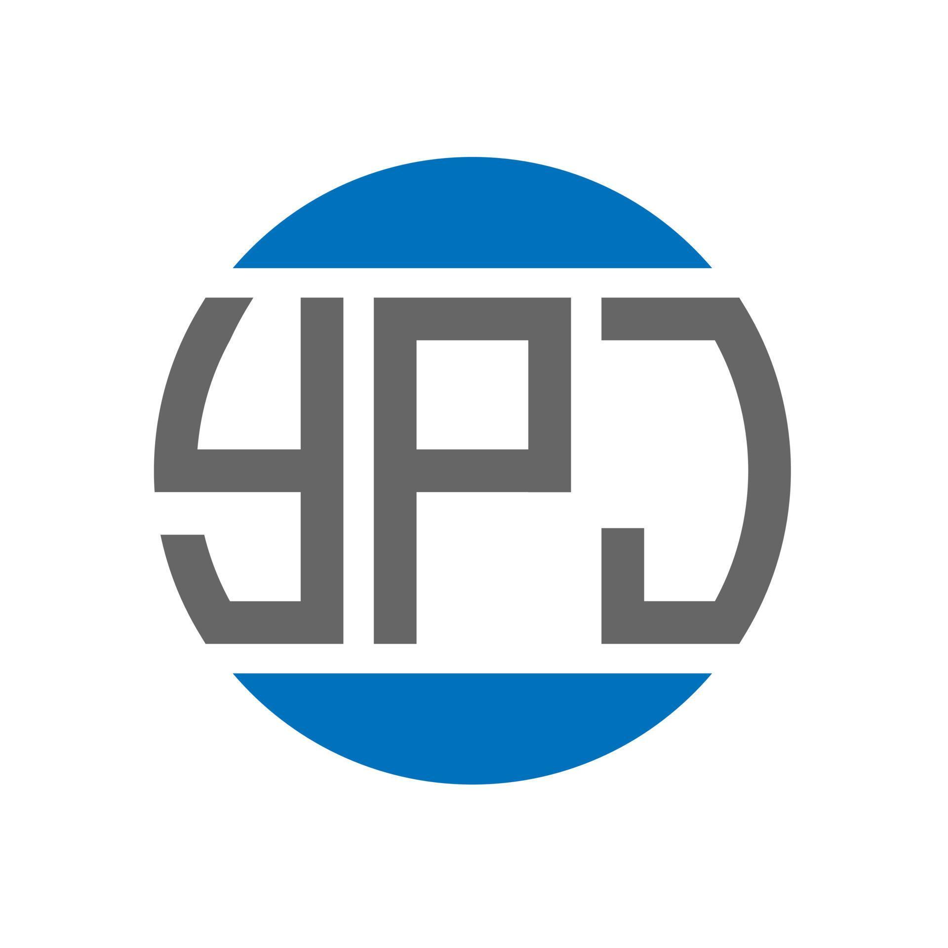 YPJ letter logo design on white background. YPJ creative initials circle logo concept. YPJ ...