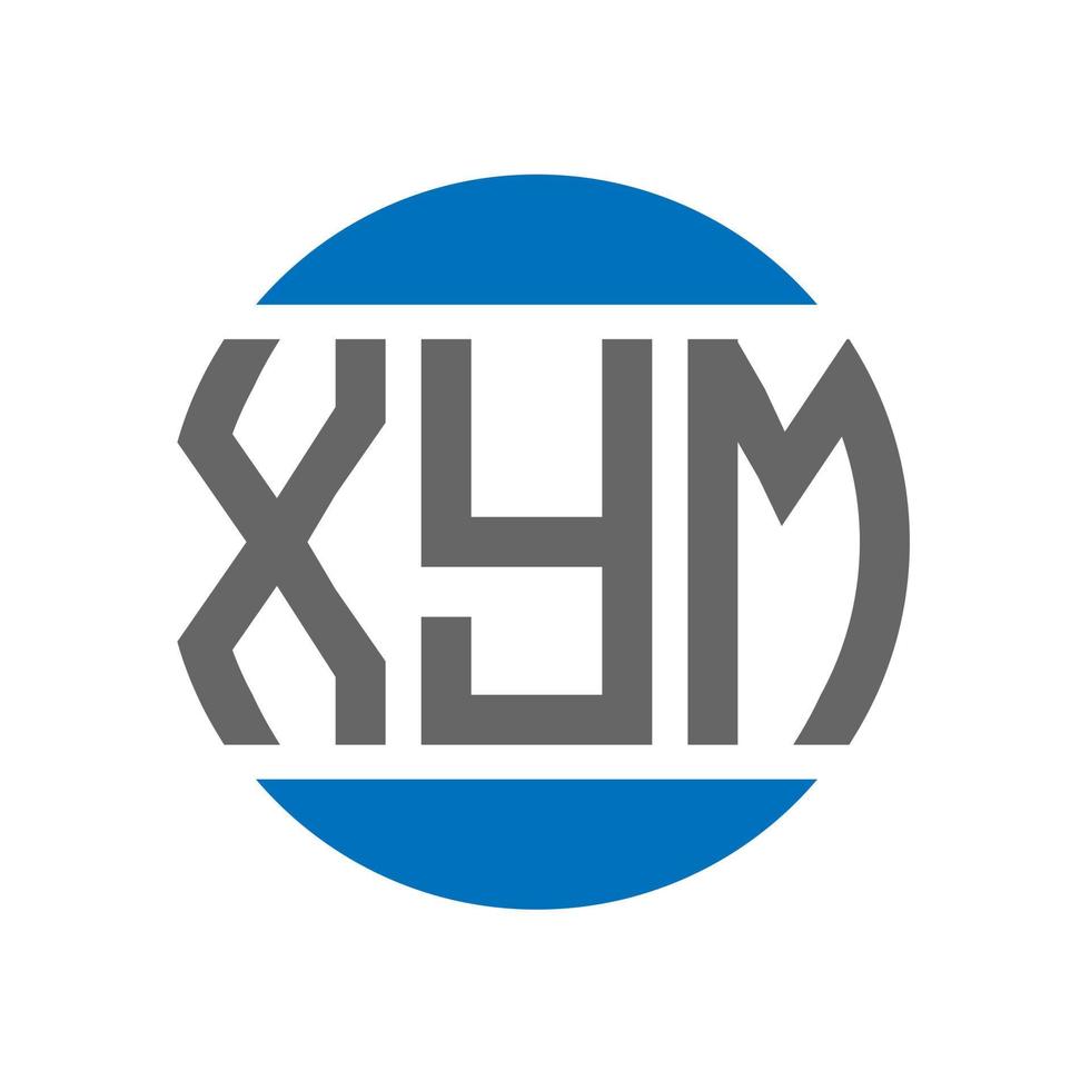 XYM letter logo design on white background. XYM creative initials circle logo concept. XYM ...