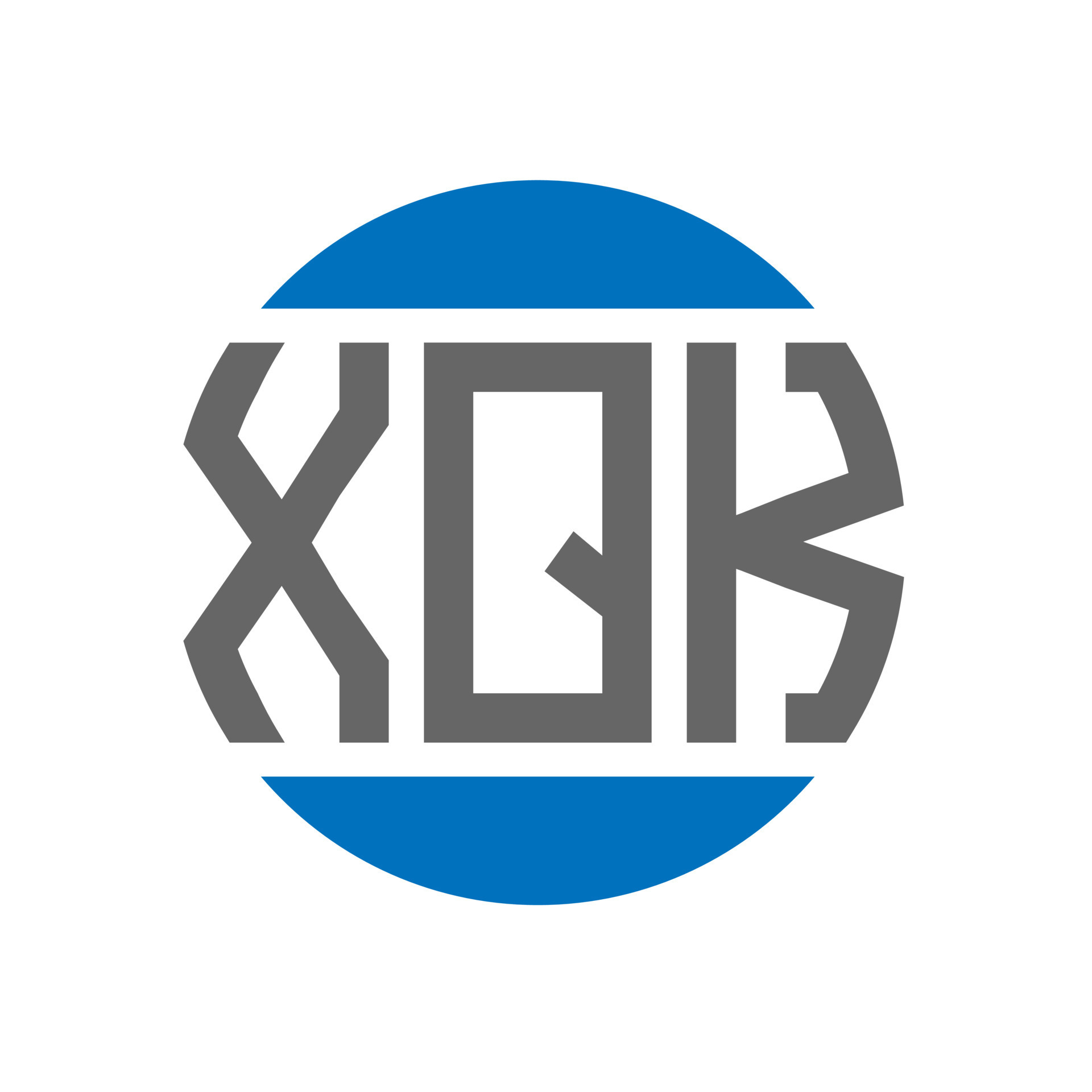diseño de logotipo de letra xqk sobre fondo blanco. concepto de logotipo de círculo de iniciales ...