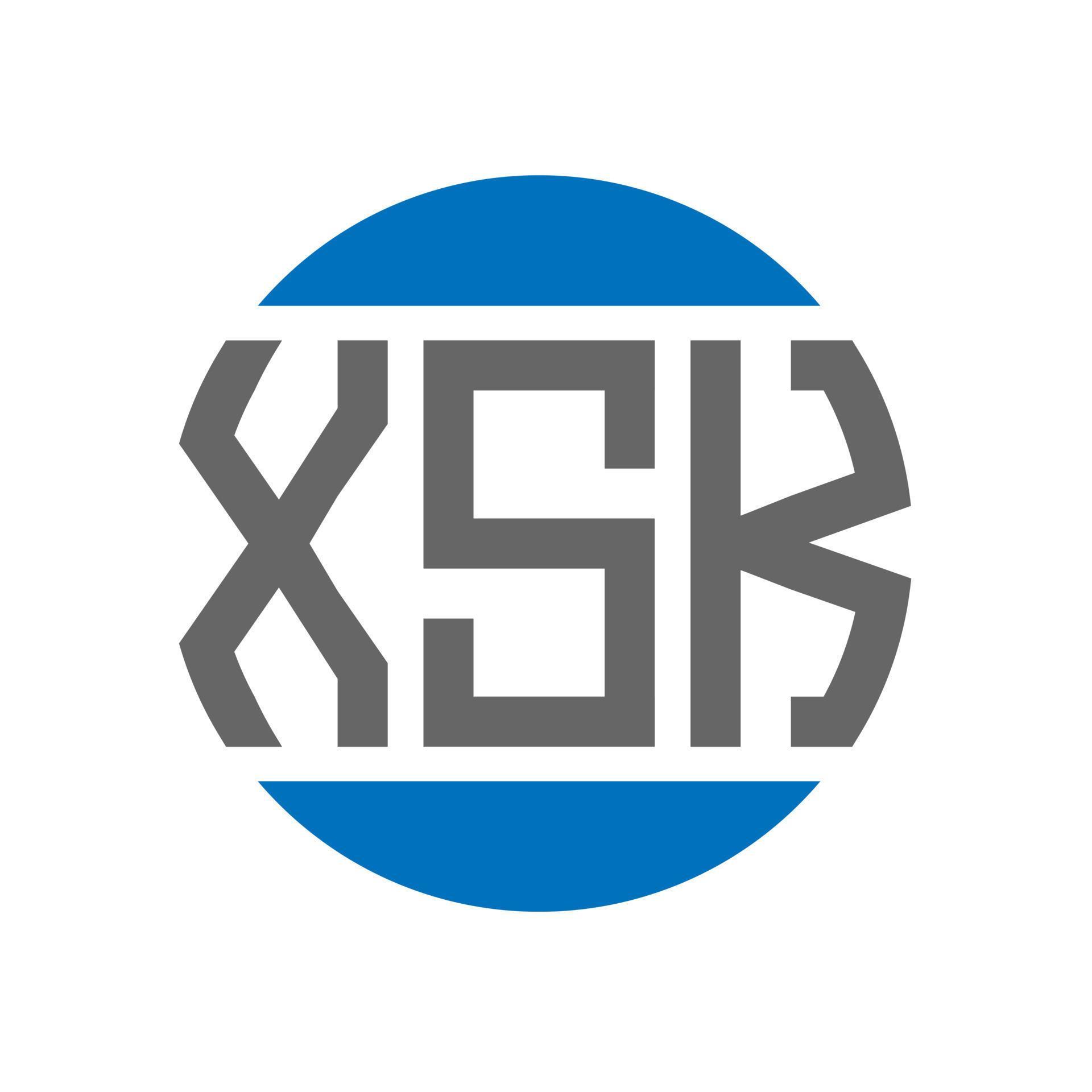 XSK letter logo design on white background. XSK creative initials circle logo concept. XSK ...