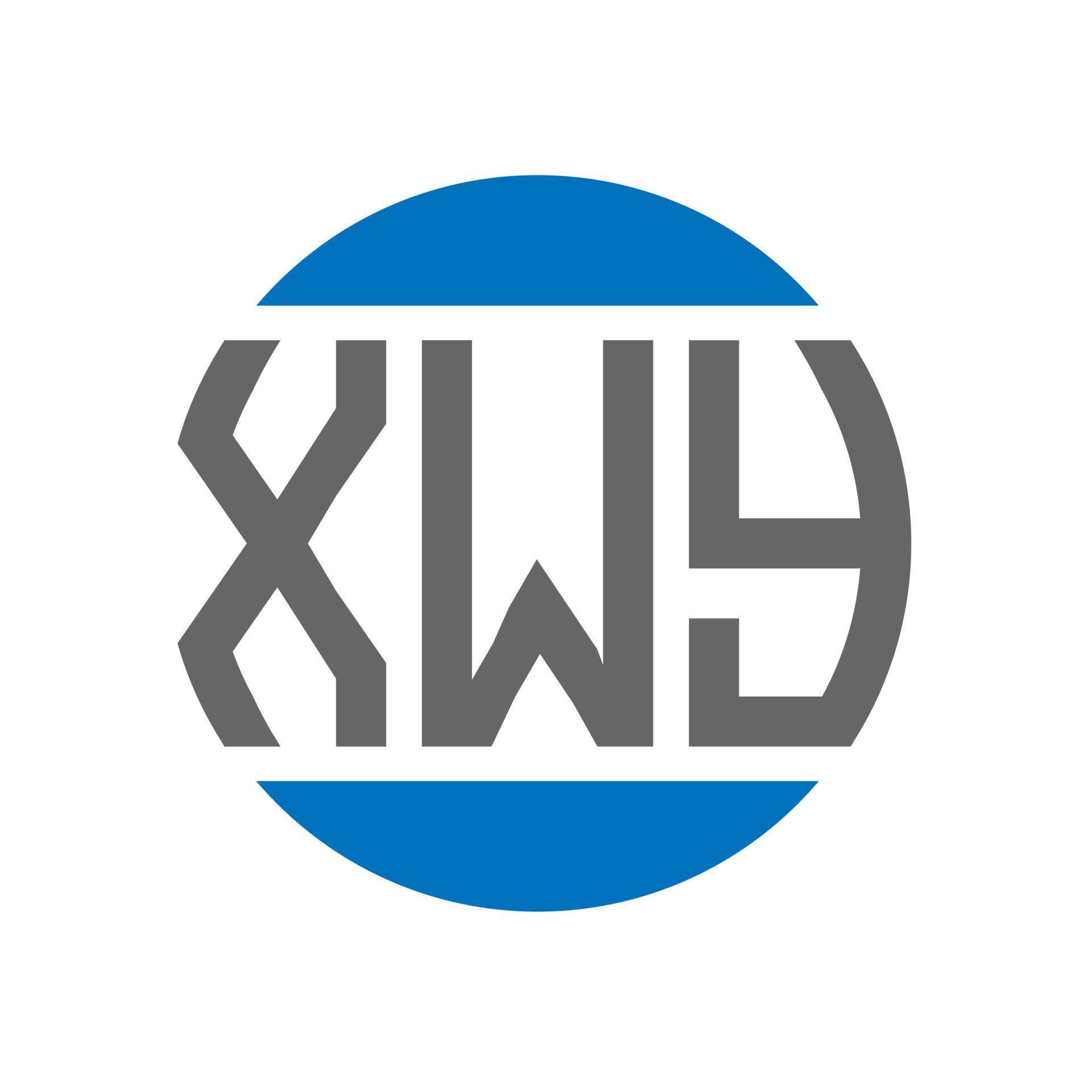 XWY letter logo design on white background. XWY creative initials circle logo concept. XWY ...
