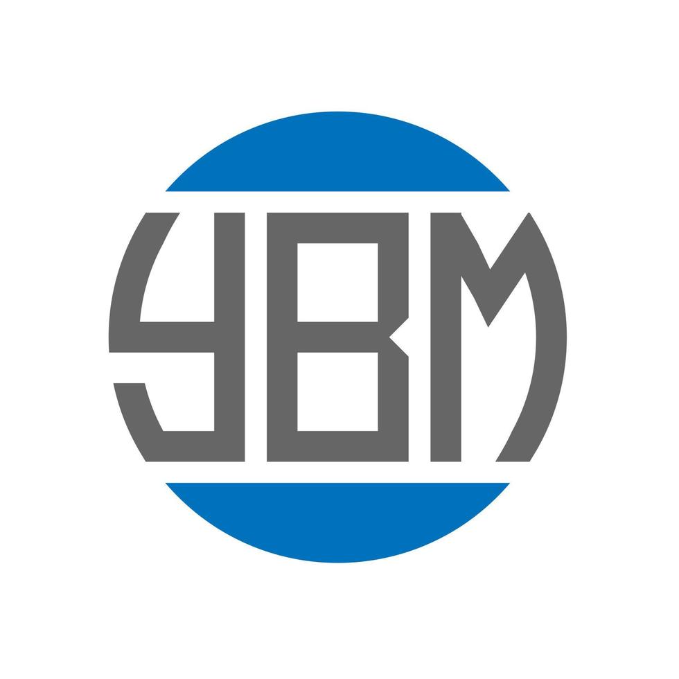 diseño de logotipo de letra ybm sobre fondo blanco. ybm creative initials circle logo concepto ...