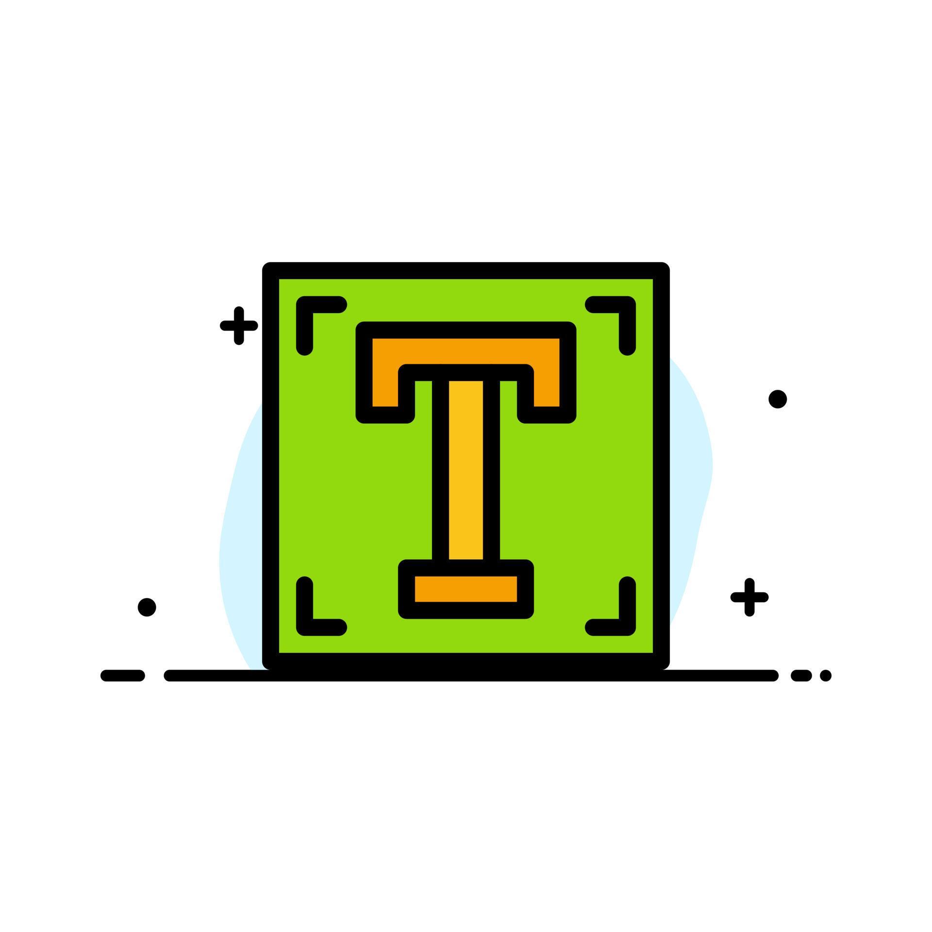 Designer Font Path Program Text Business Flat Line Filled Icon Vector Banner Template 15850113