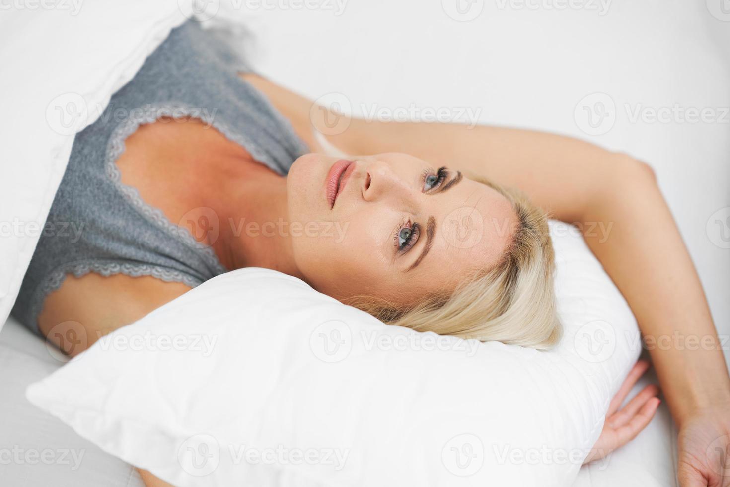 Adult beautiful woman waking up fully rested. 15851665 Stock Photo at ... Adult beautiful woman waking up fully rested. 15851665 Stock Photo at ...