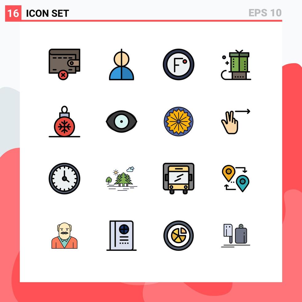 Set of 16 Modern UI Icons Symbols Signs for present gift climate ... Set of 16 Modern UI Icons Symbols Signs for present gift climate ...