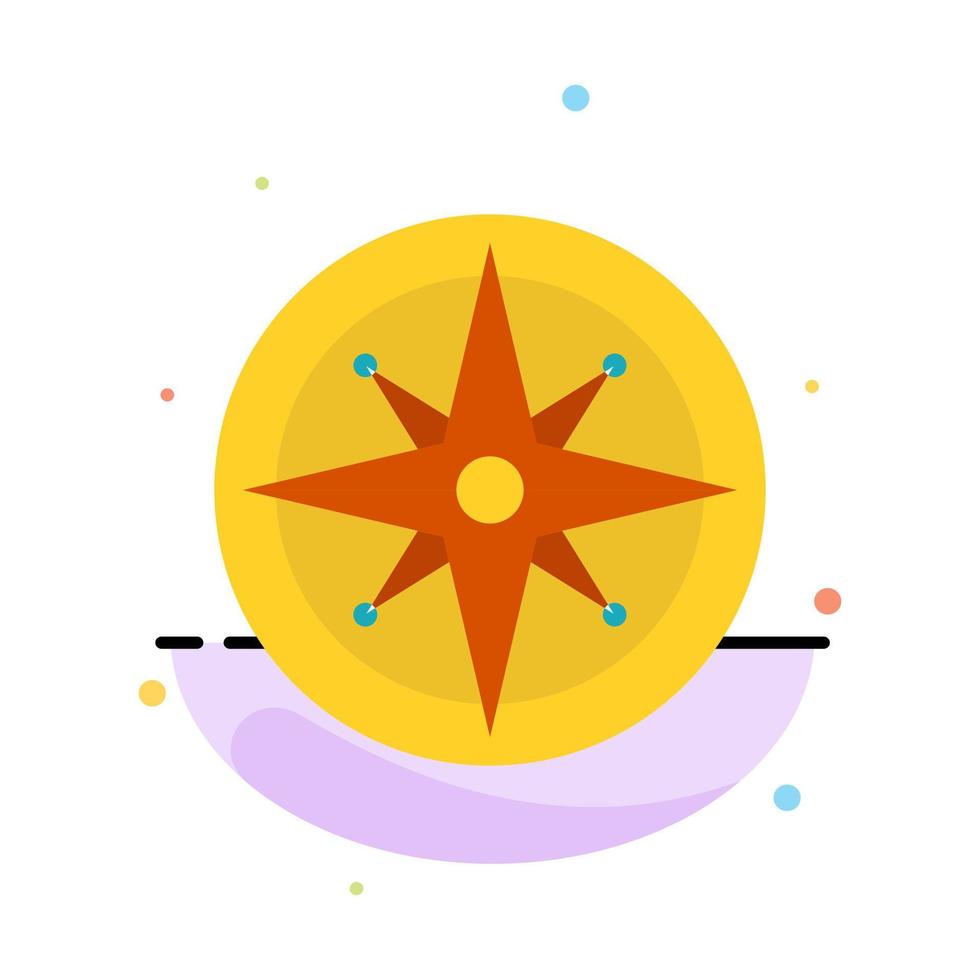 Compass Location Navigation Navigator Position Abstract Flat Color Icon