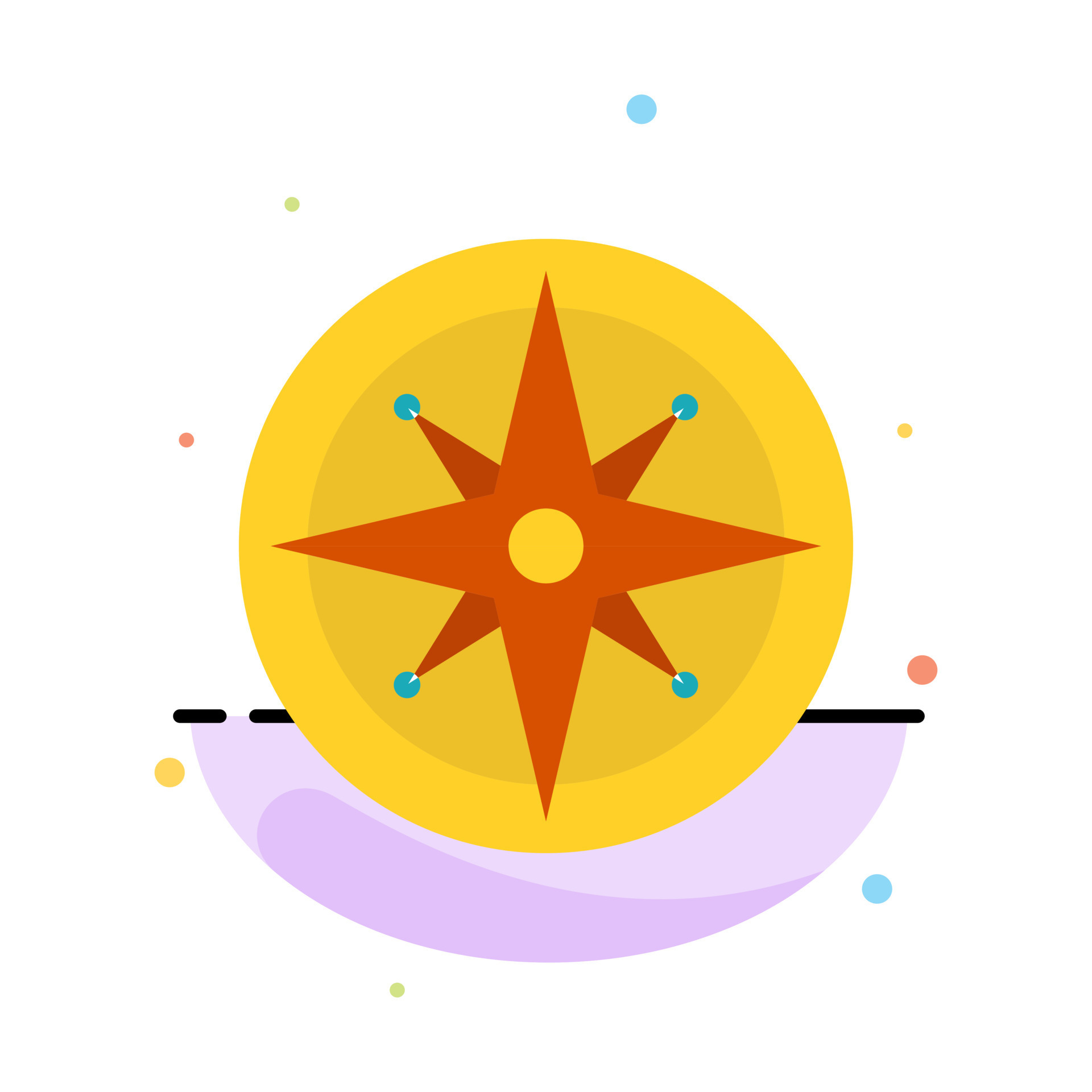 Compass Location Navigation Navigator Position Abstract Flat Color Icon Template 15858420 Vector