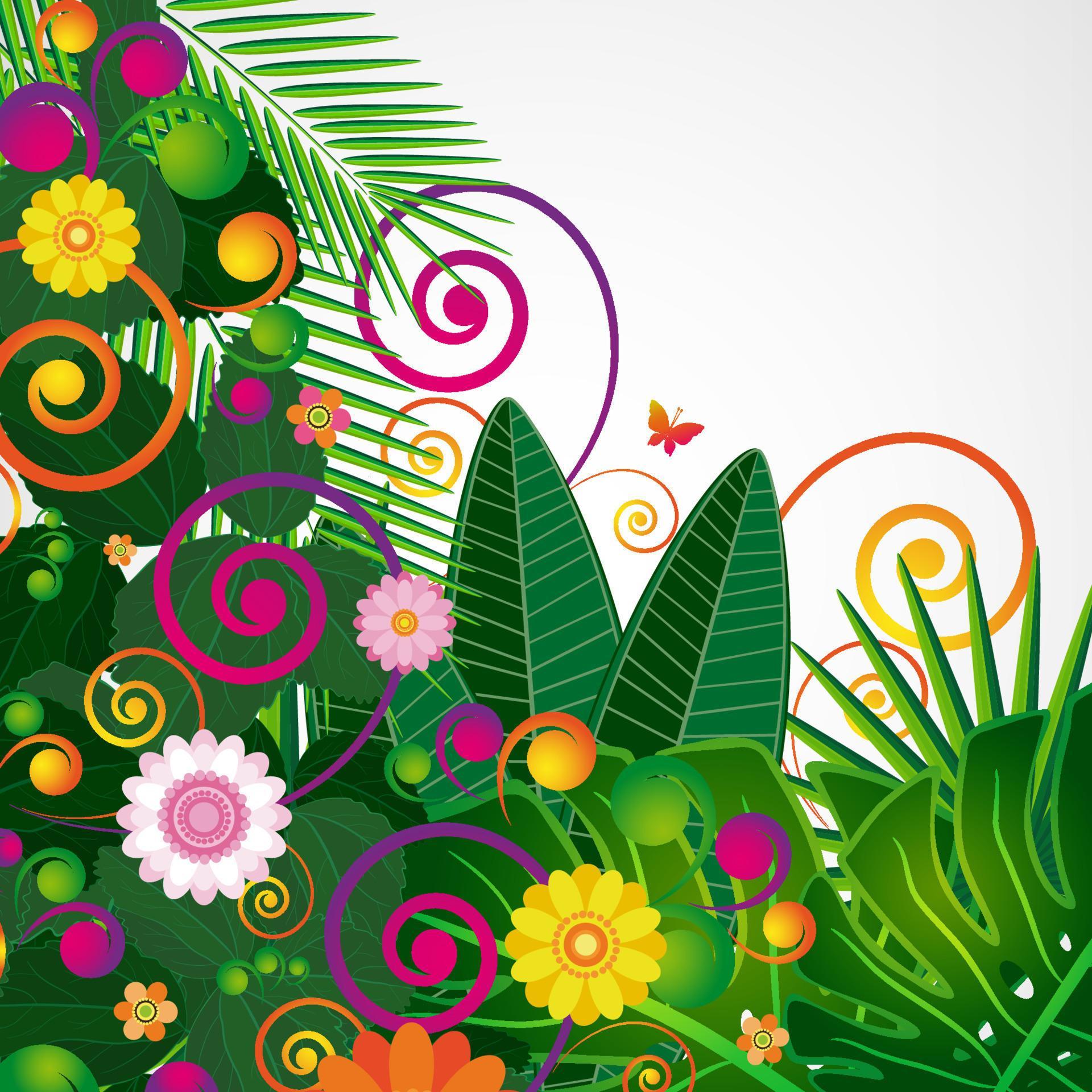 Flowers spring design background, floral pattern, vector illustration ...