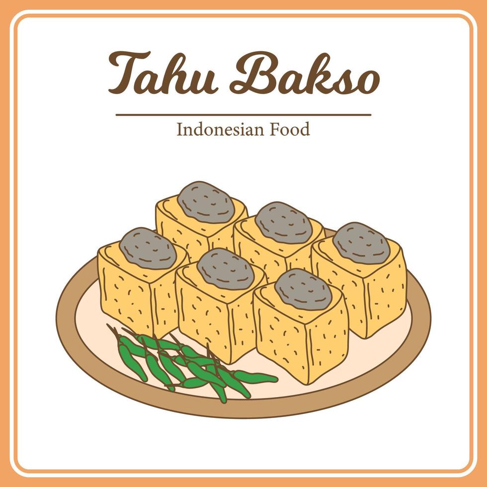 Delicious Traditional Indonesian Food Called Tahu Bakso 15868211 Vector