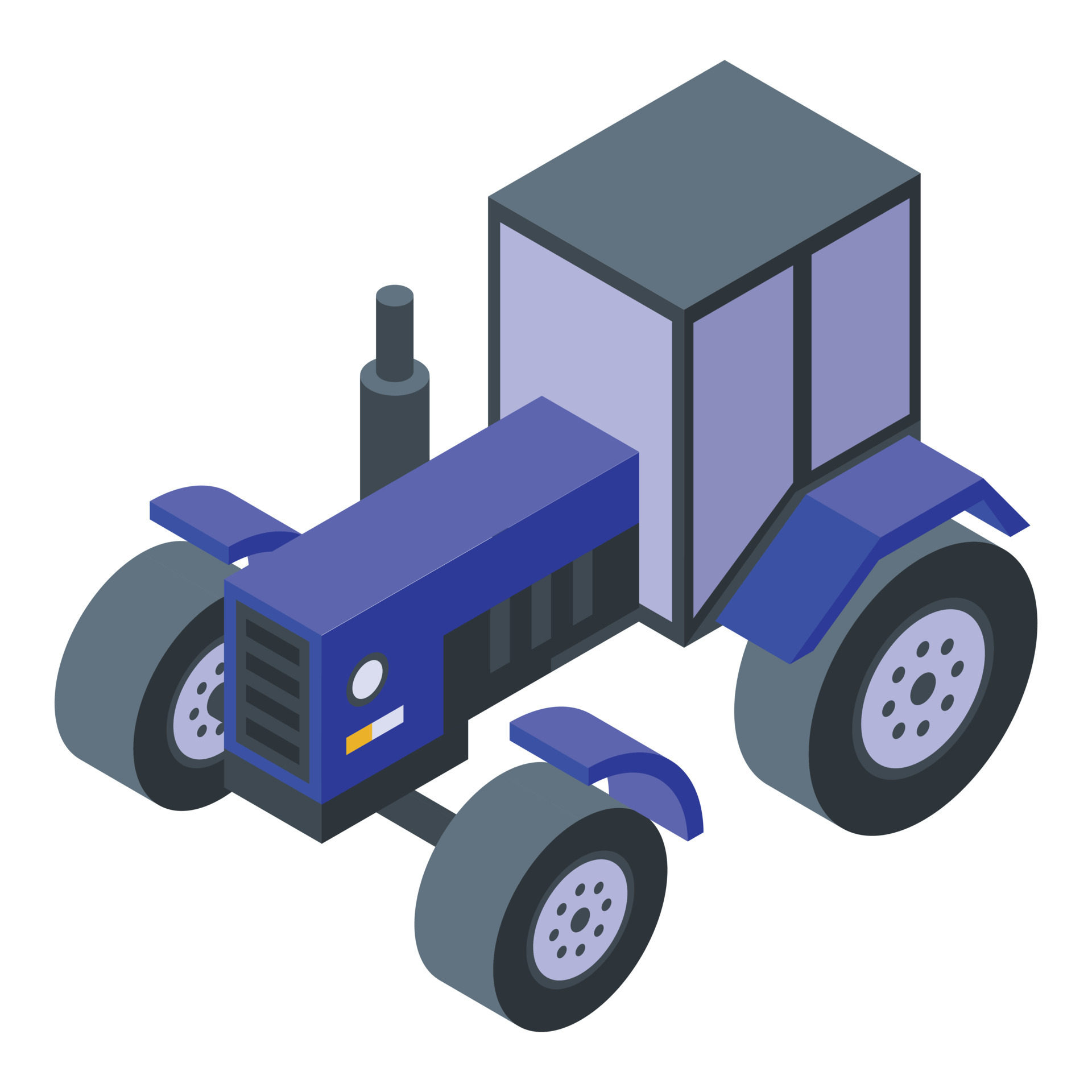 Classic farm tractor icon, isometric style 15870853 Vector Art at Vecteezy