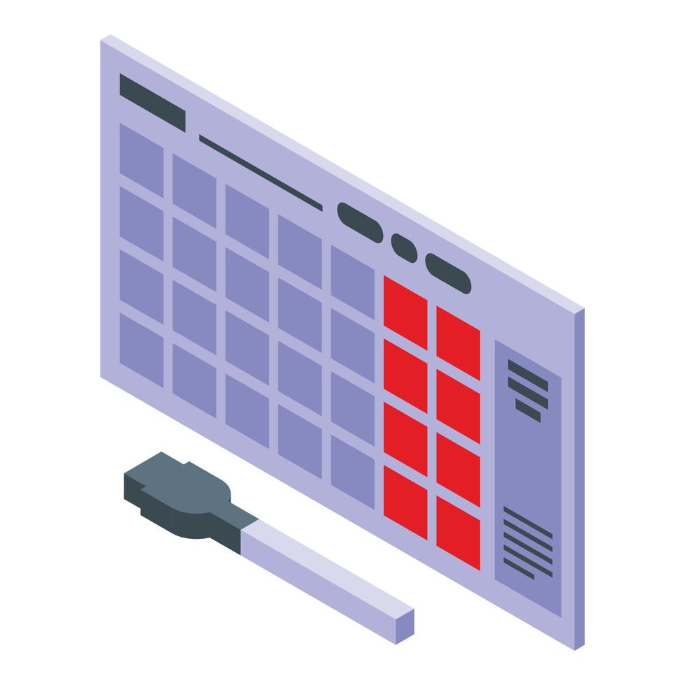 Task schedule wall calendar icon, isometric style 15872897 Vector Art ...