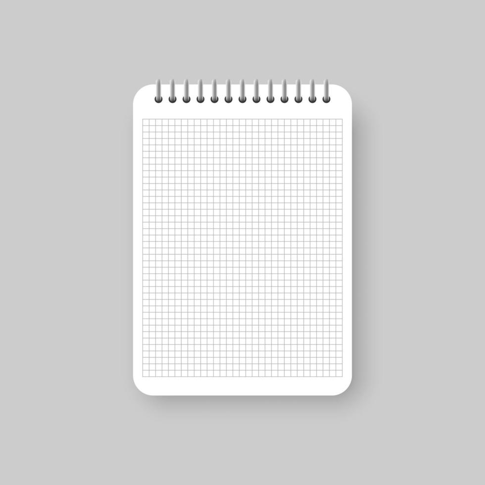 Notebook icon in flat style. Paper sheet vector illustration on ...