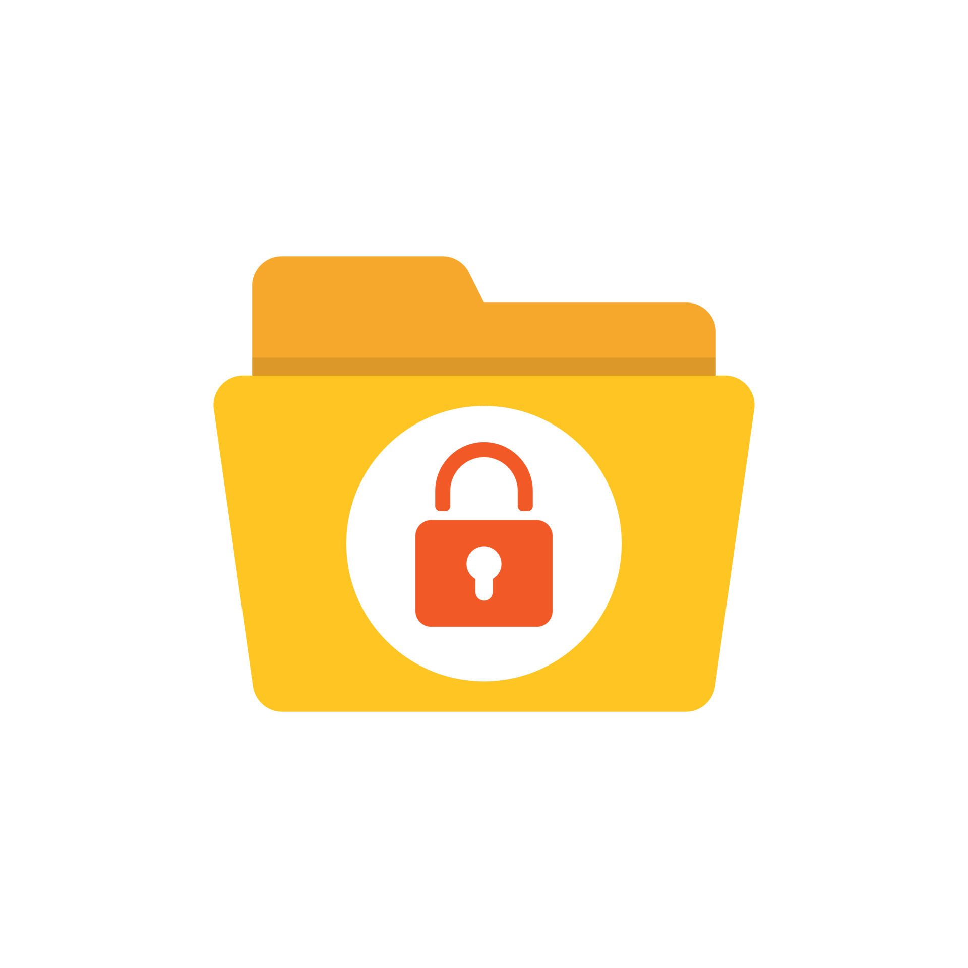 Files Folder Permission Icon In Flat Style Document Access Vector