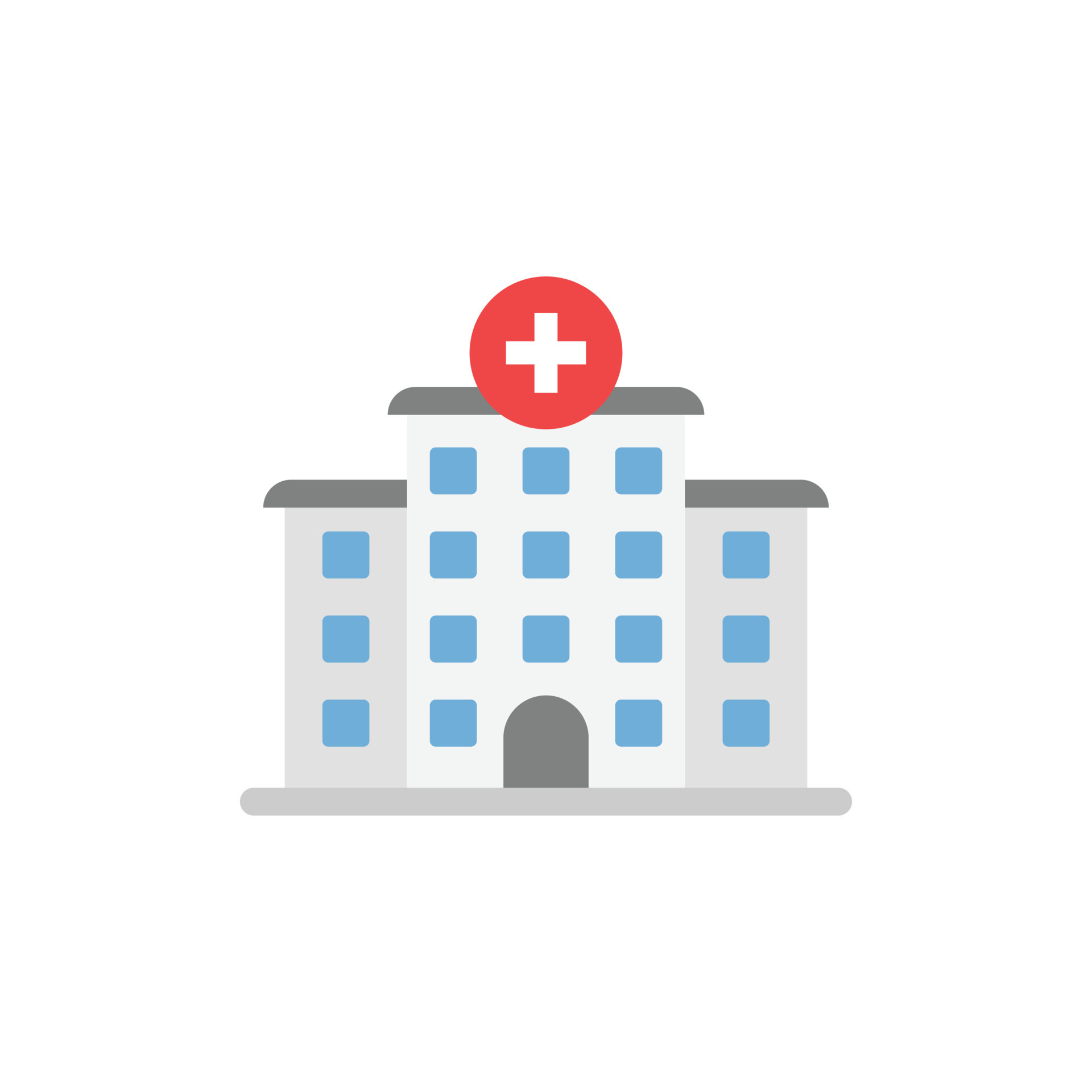 Hospital building icon in flat style. Medical clinic vector ... Hospital building icon in flat style. Medical clinic vector ...