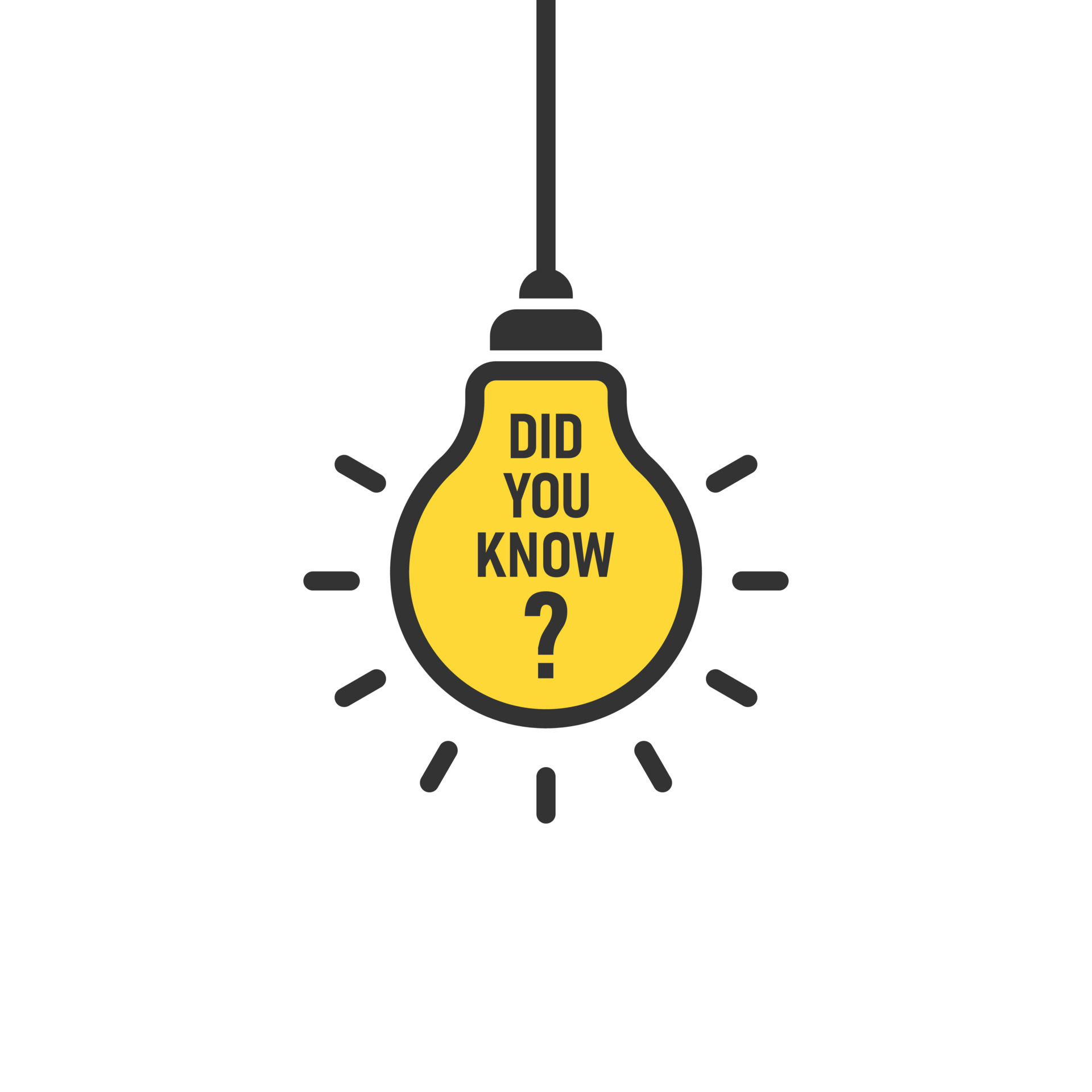 Did you know icon in flat style. Banner with frame and bulb vector ... Did you know icon in flat style. Banner with frame and bulb vector ...