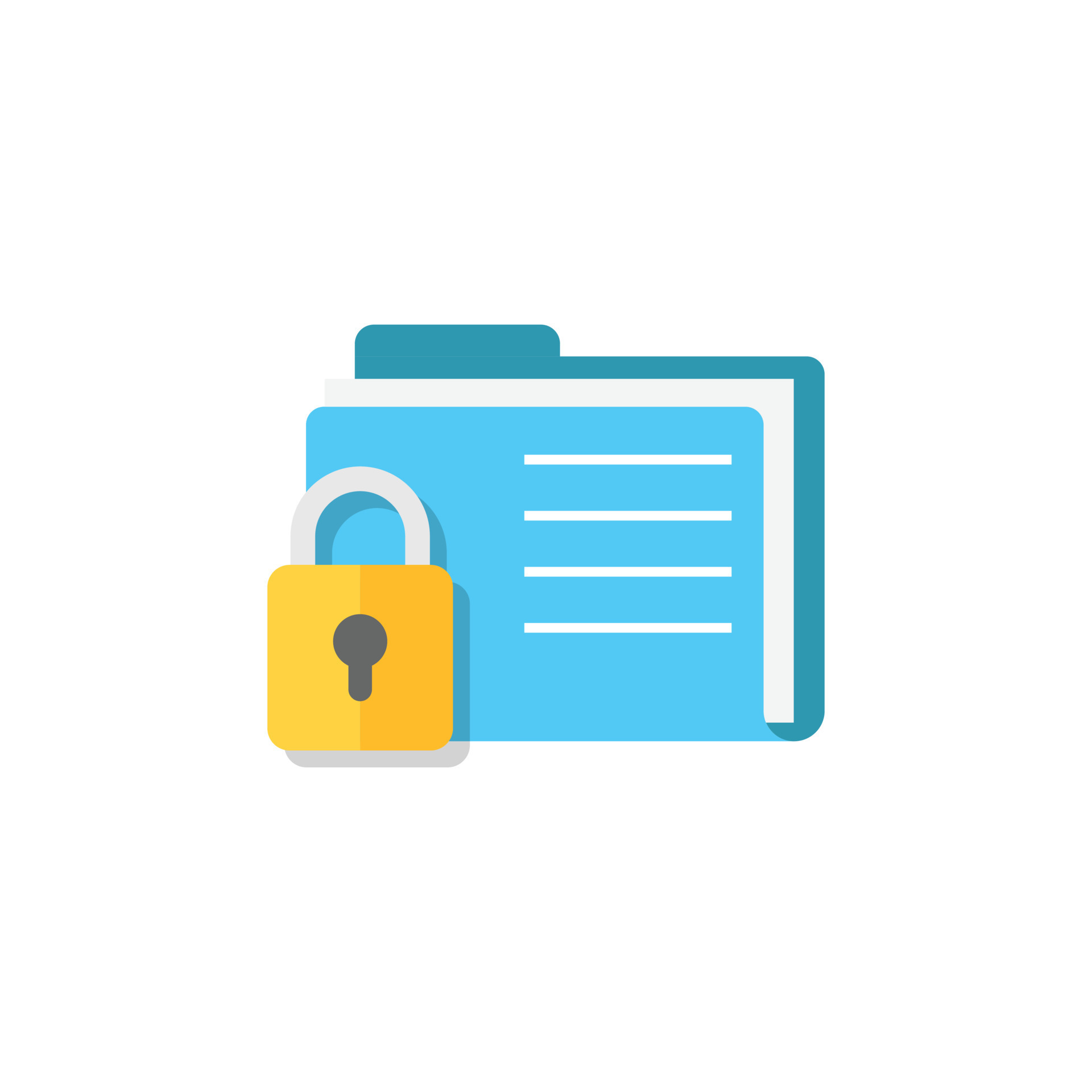 Files Folder Permission Icon In Flat Style Document Access Vector