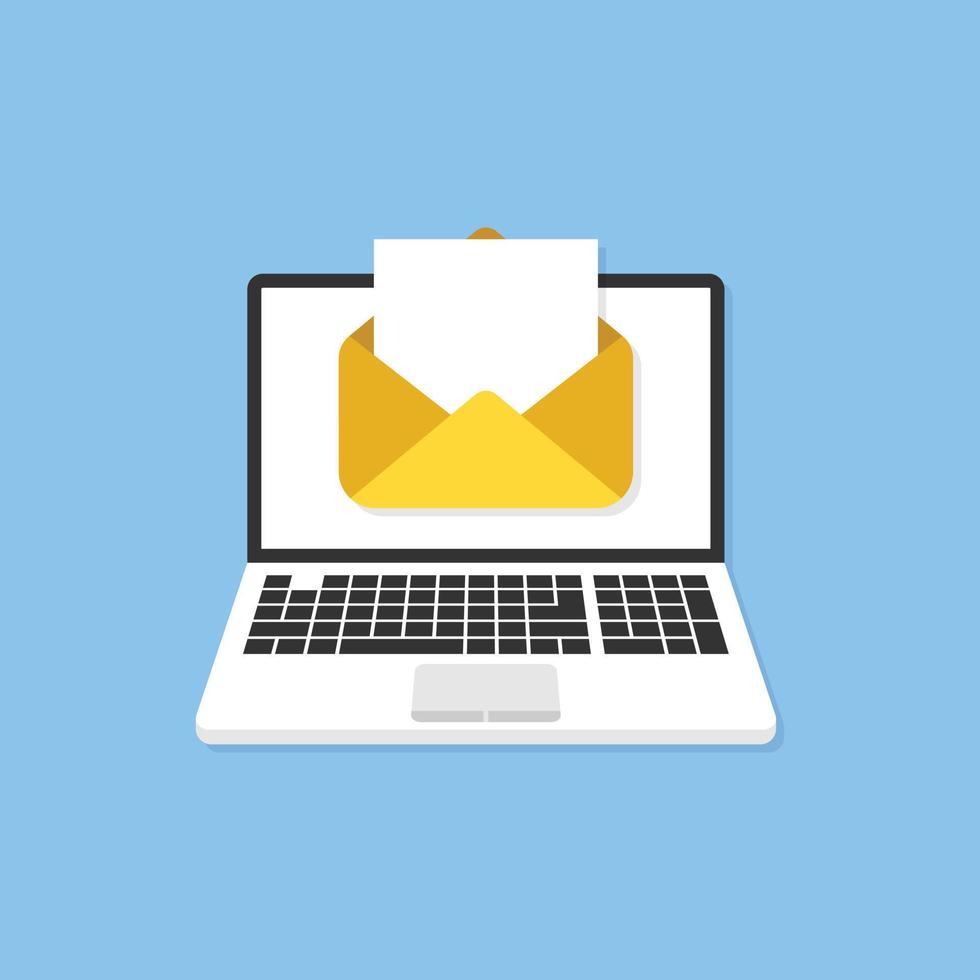 Email Notification Icon In Flat Style New Mail Vector Illustration On