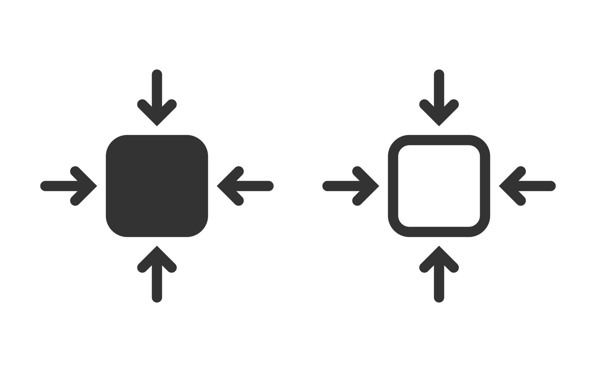 Compact Size Icon In Flat Style Scale Fit Vector Illustration On Isolated Background Resize