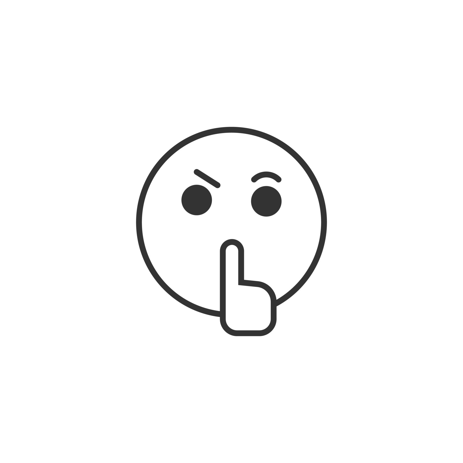 Quiet Icon In Flat Style Silence Vector Illustration On Isolated Background Hush Sign Business