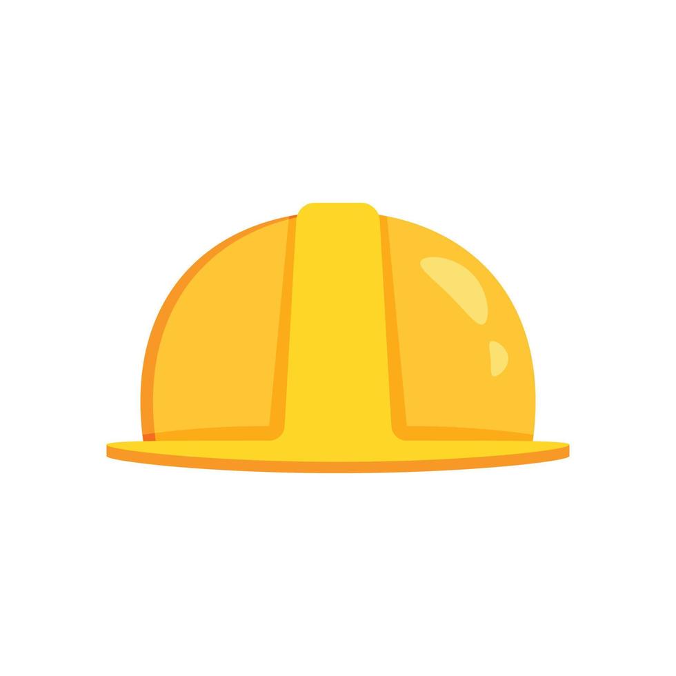 Construction Helmet Icon In Flat Style Safety Cap Vector Illustration On Isolated Background