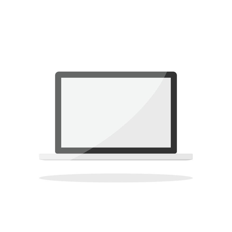 Personal computer in flat style. Desktop pc vector illustration on ...
