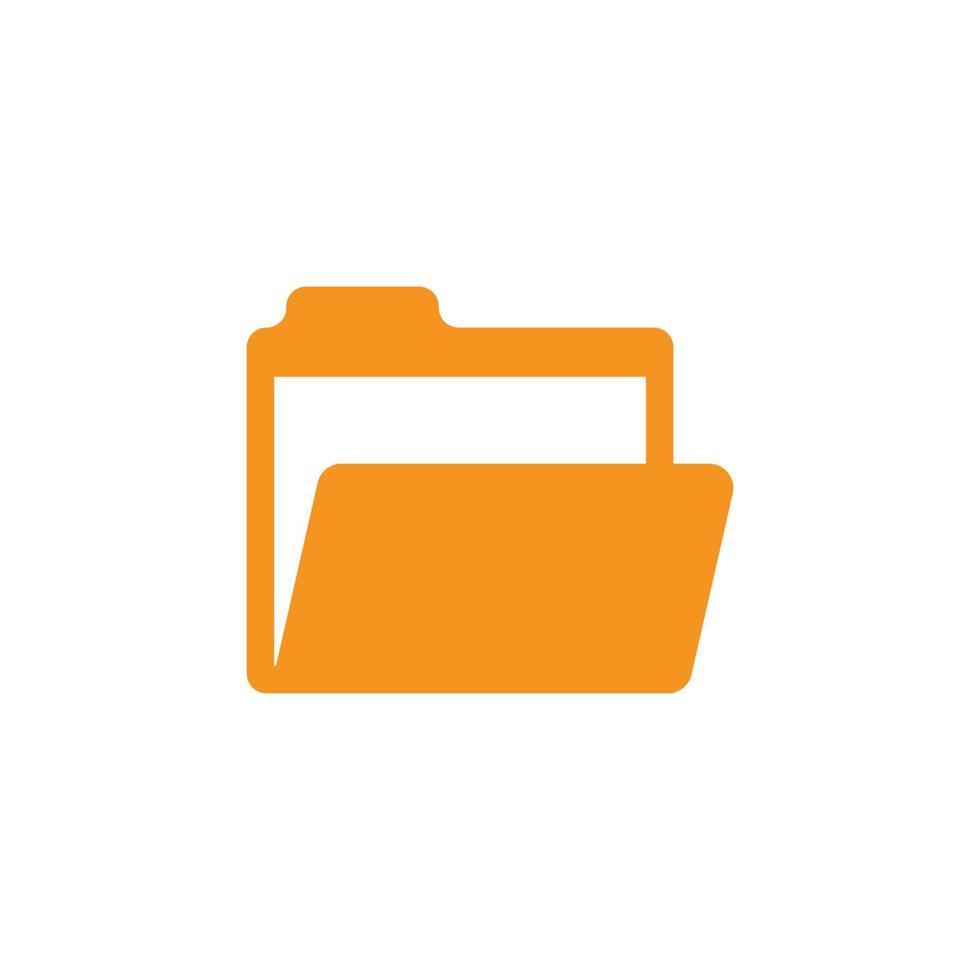 Computer folder icon in flat style. Document archive vector ...