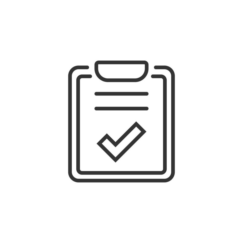 Document checklist icon in flat style. Report vector illustration on ... Document checklist icon in flat style. Report vector illustration on ...