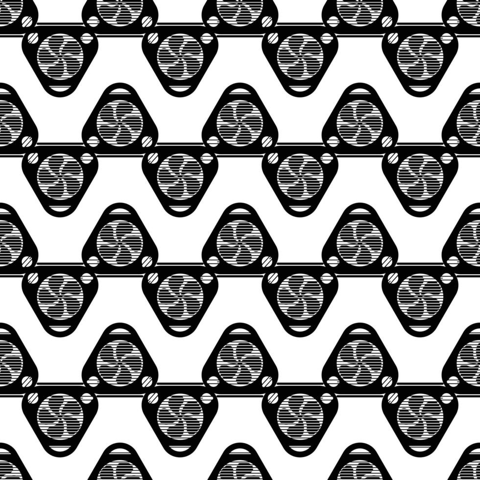 Triangular fan fireplace pattern seamless vector 15880310 Vector Art at ...