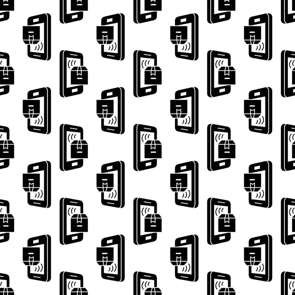 Smartphone Parcel Tracking Pattern Seamless Vector 15881259 Vector Art