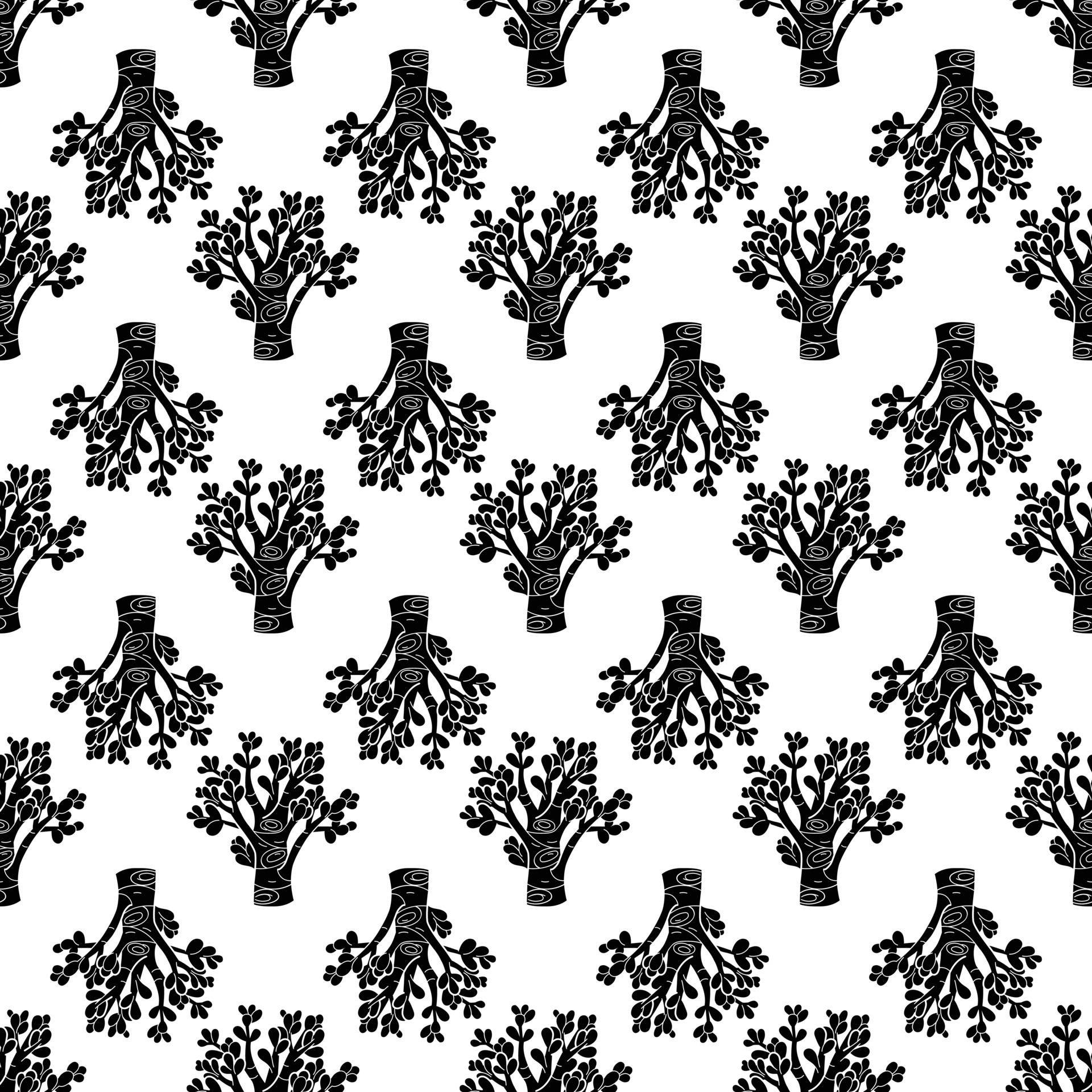 Succulent Tree Pattern Seamless Vector 15881289 Vector Art At Vecteezy