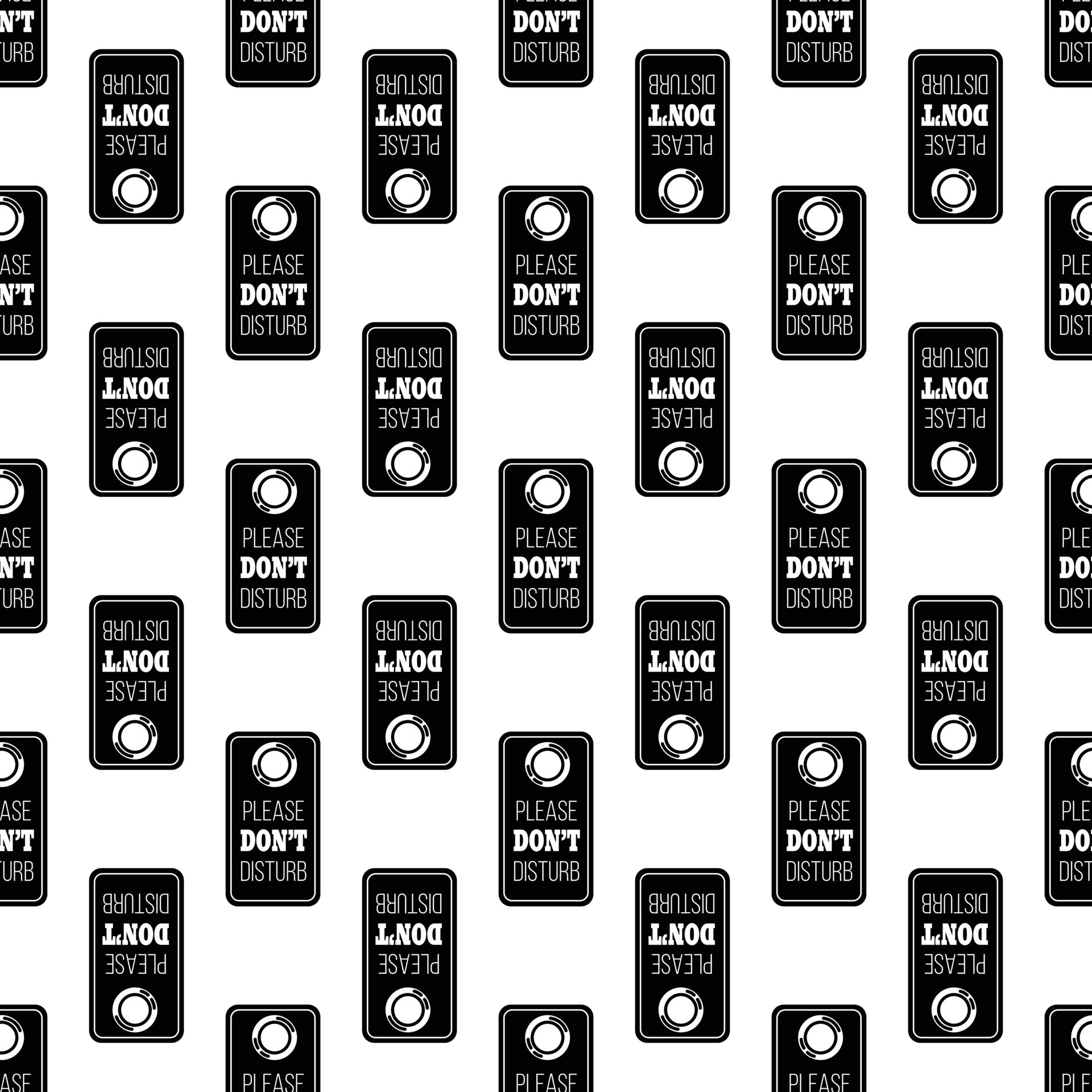 Dont Disturb Door Tag Pattern Seamless Vector 15881548 Vector Art At