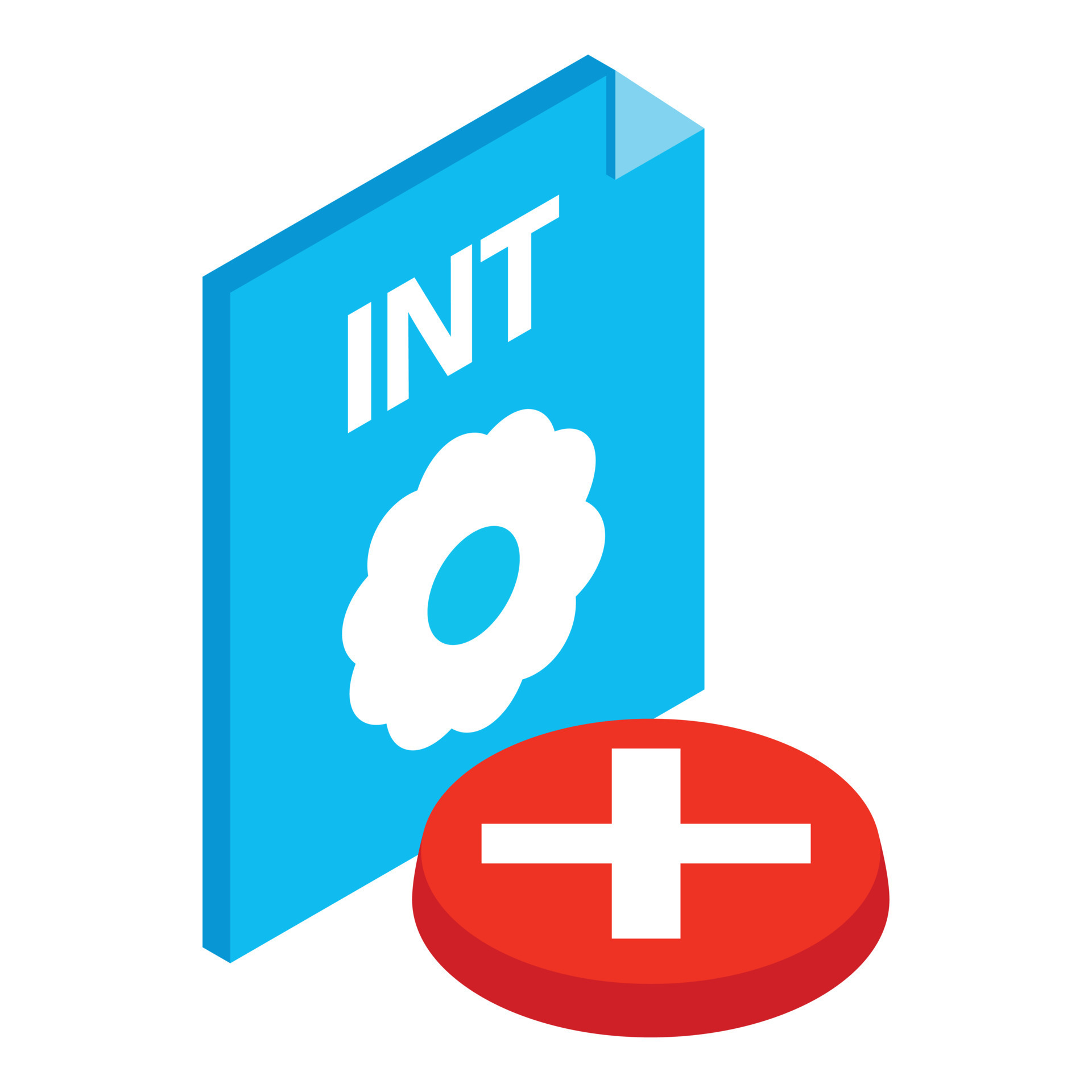 Int file icon, isometric style 15883200 Vector Art at Vecteezy