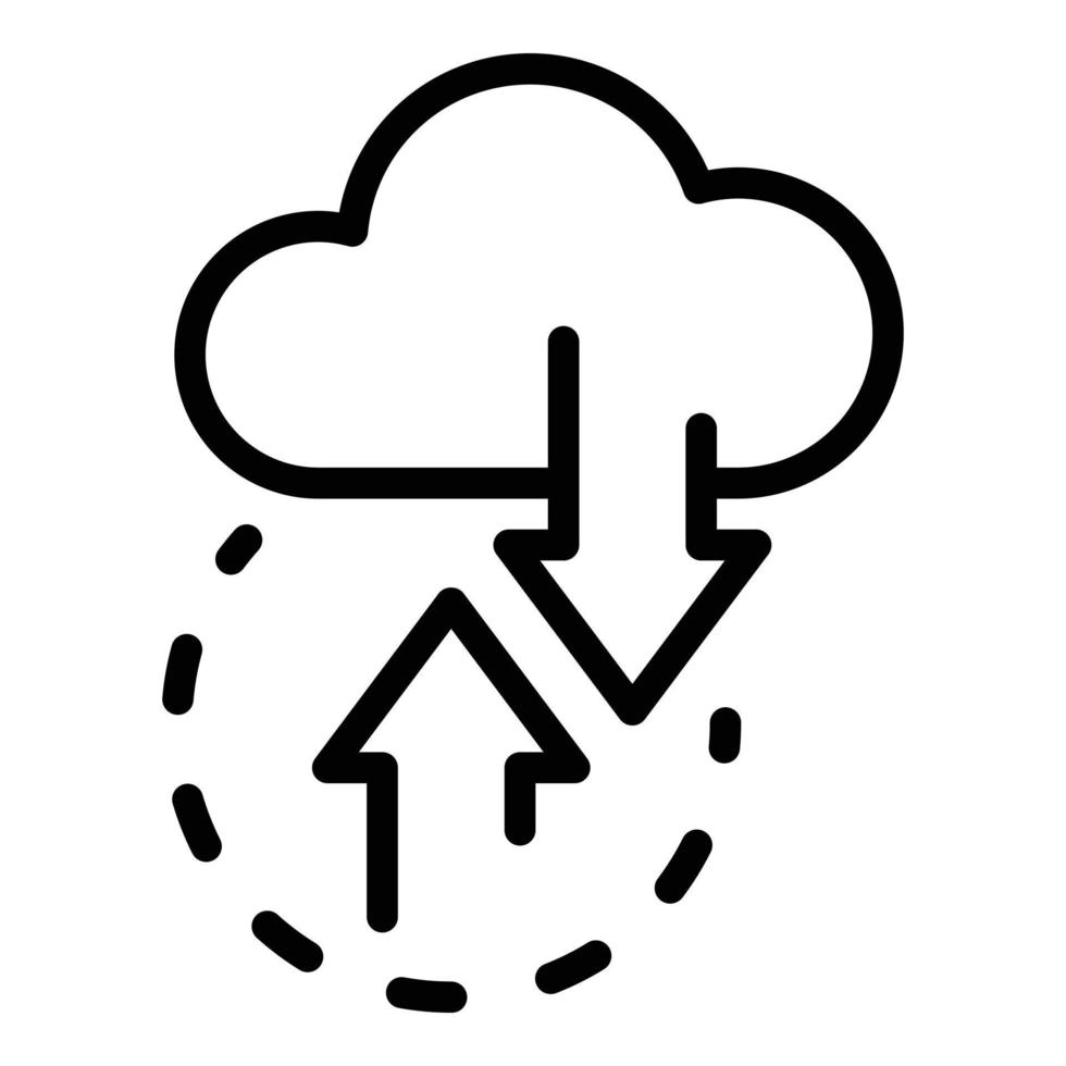 Api change data cloud icon, outline style 15887400 Vector Art at Vecteezy