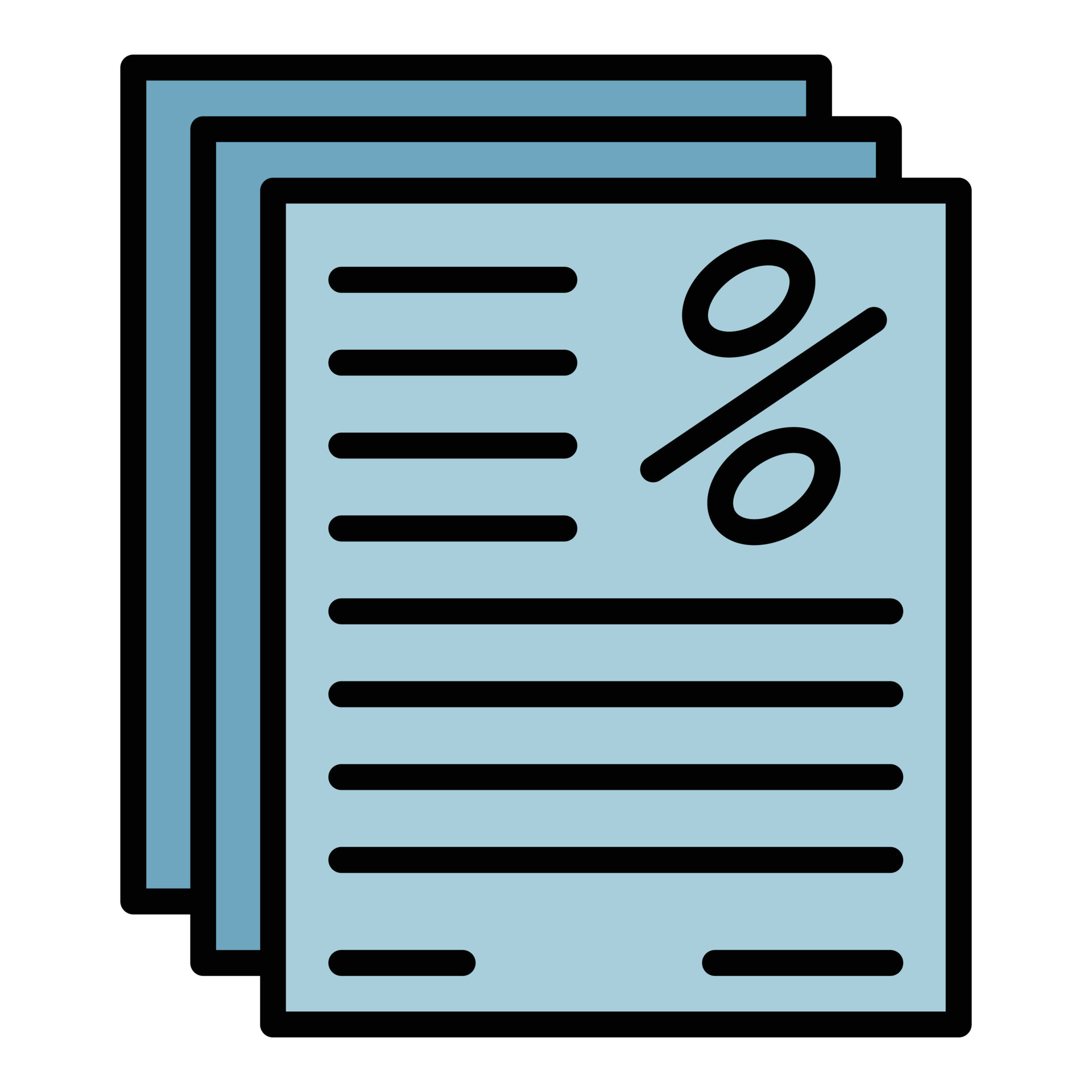 Percent Finance Report Icon Color Outline Vector 15887936 Vector Art At
