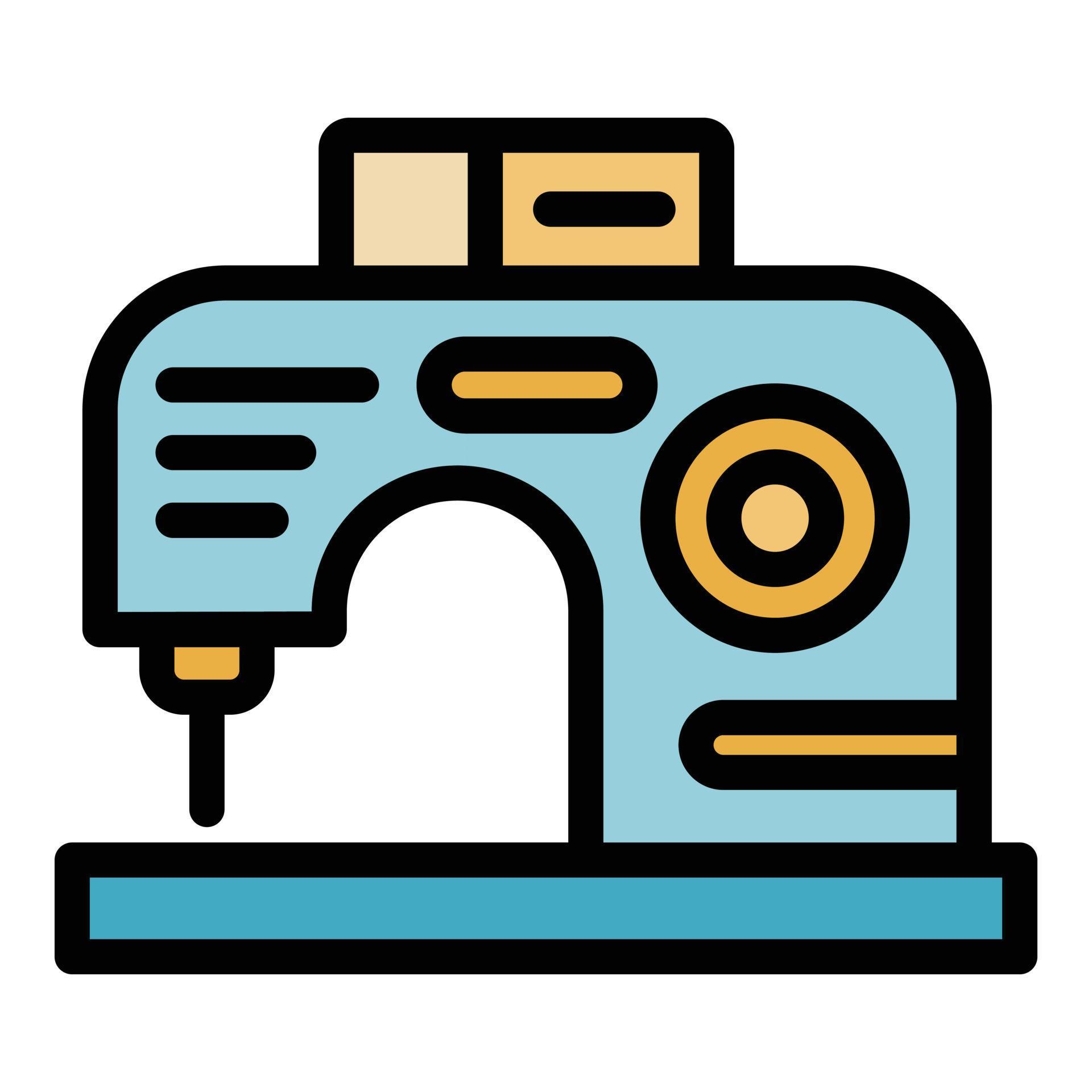 Modern Sewing Machine Icon Color Outline Vector 15888789 Vector Art At