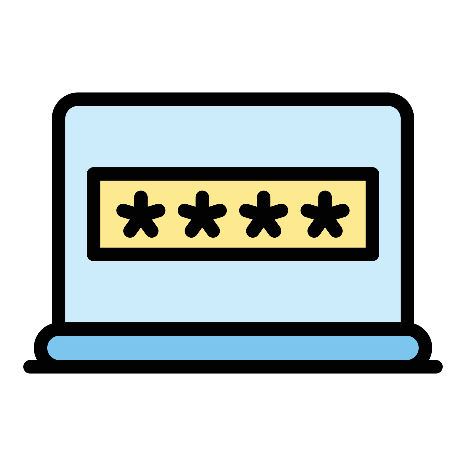 Laptop Workstation Authentication Icon Color Outline Vector 15888914 Vector Art At Vecteezy