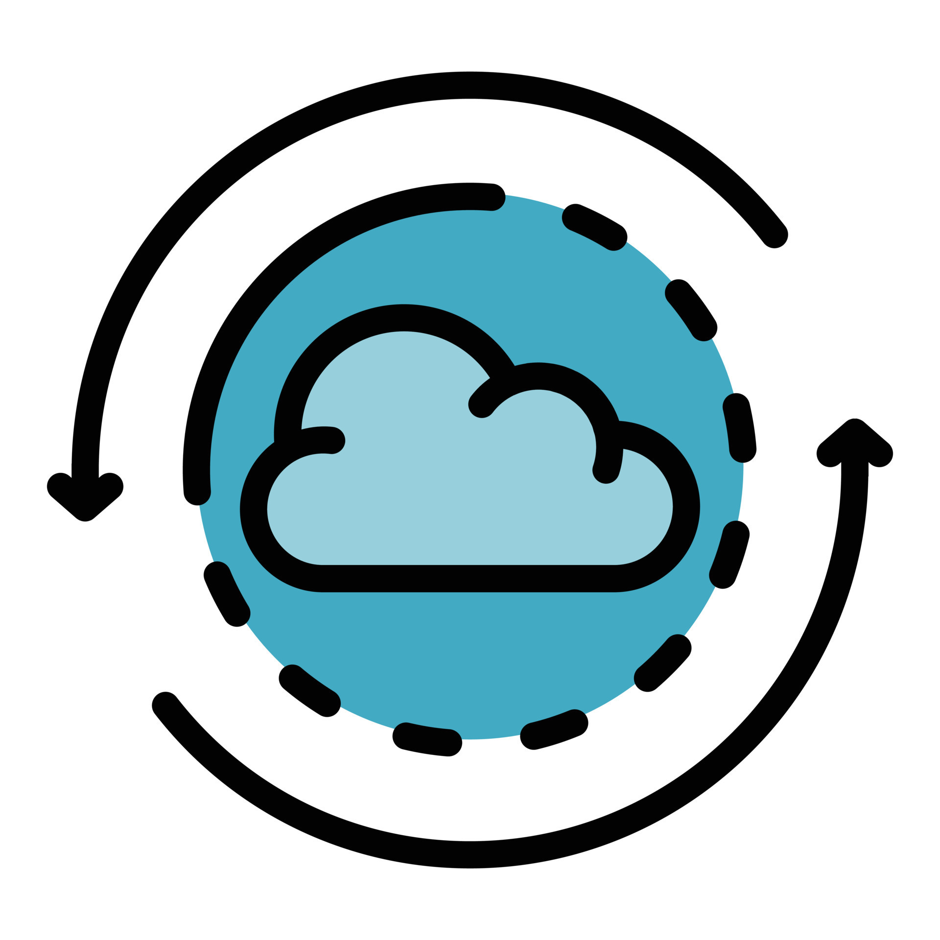 Cloud Operating System Icon Color Outline Vector 15889018 Vector Art At